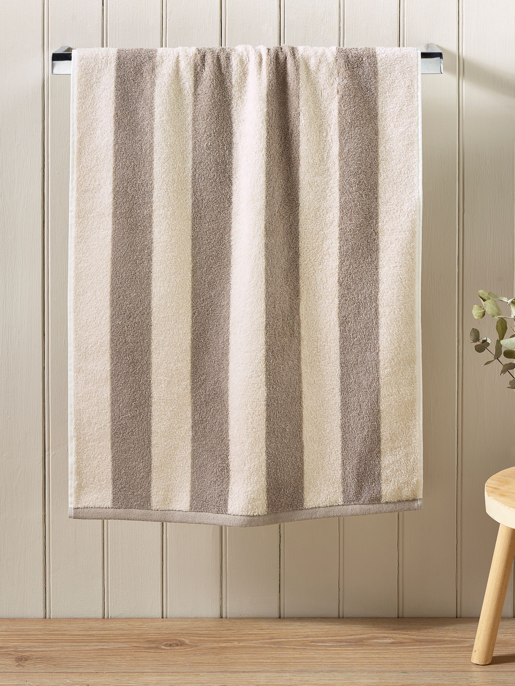 Buy Natural Mink Stripe 100% Cotton Towel from the Next UK online shop