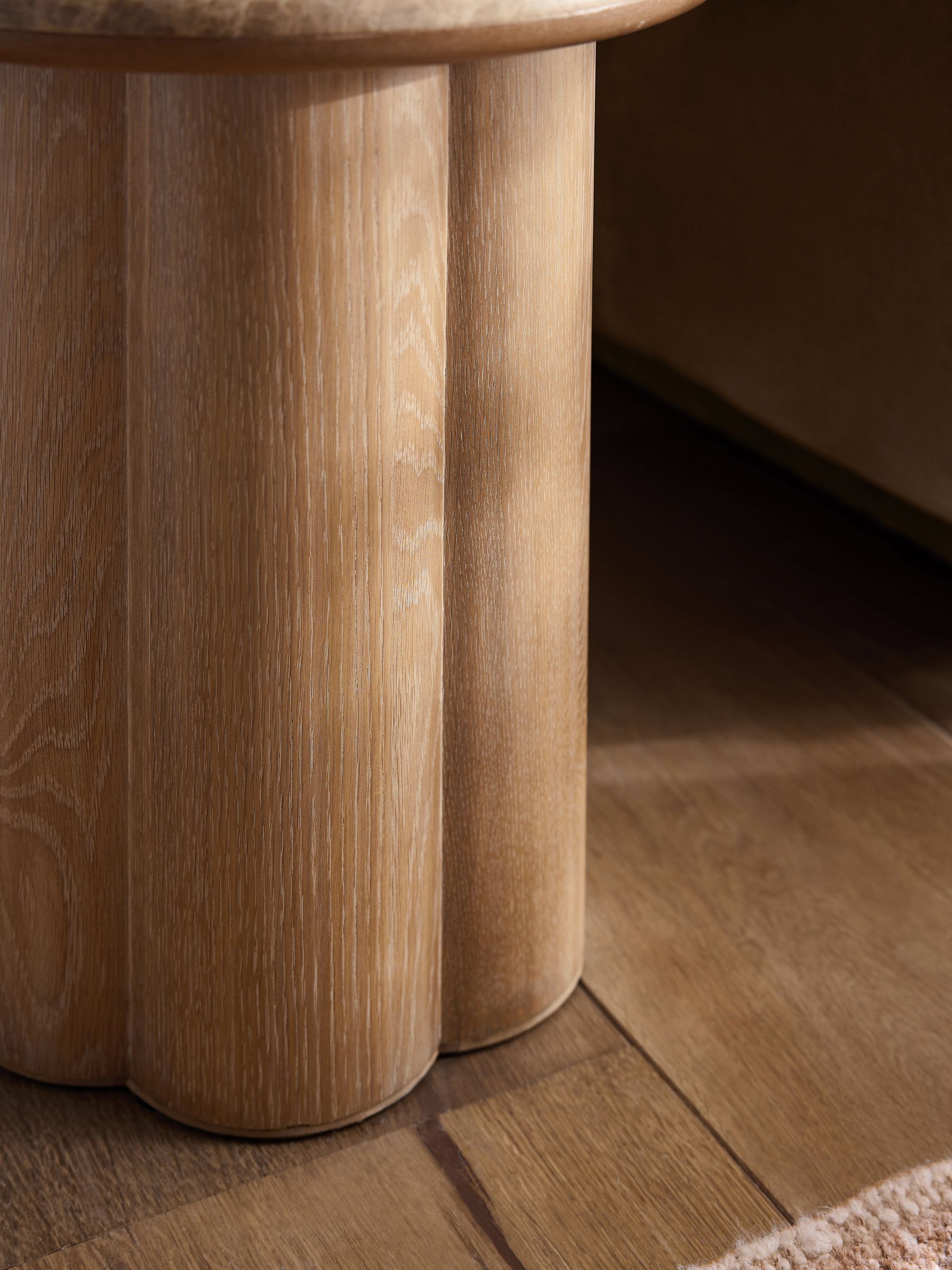 Buy Mid Natural N. Premium Aviano Oak Veneer and Marble Side Table from ...