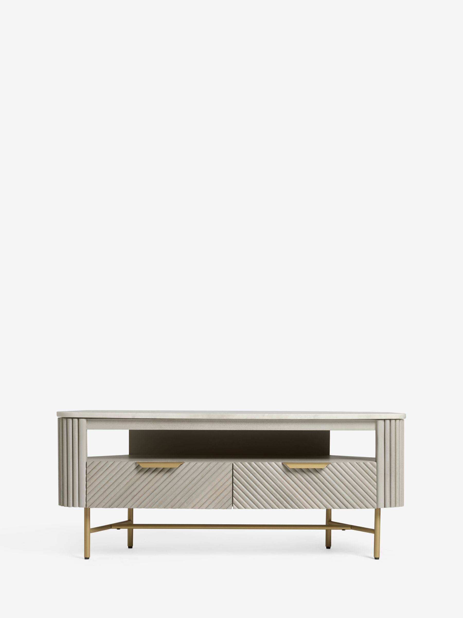 Buy Light Grey Valencia Marble Mango Wood TV Unit from the Next UK ...