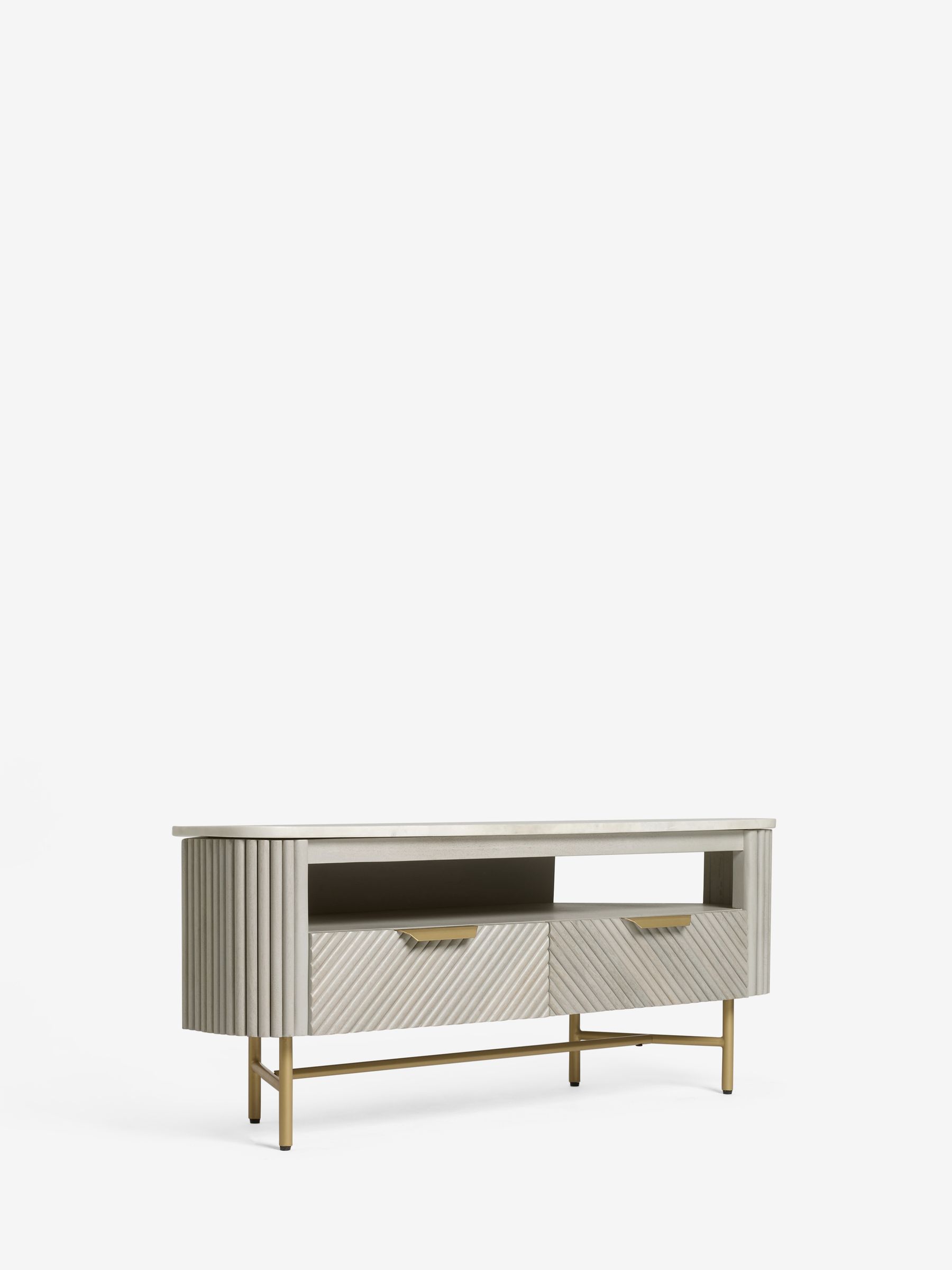 Buy Light Grey Valencia Marble Mango Wood TV Unit from the Next UK ...