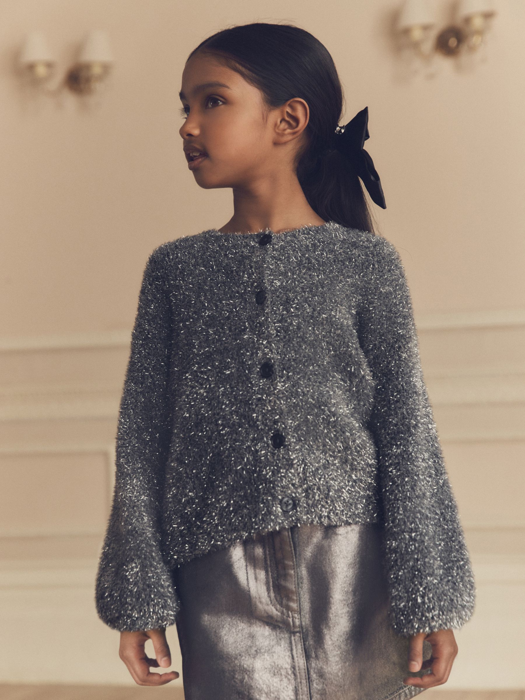 Buy Charcoal Grey Sparkle Cardigan (3-16yrs) from the Next UK online shop