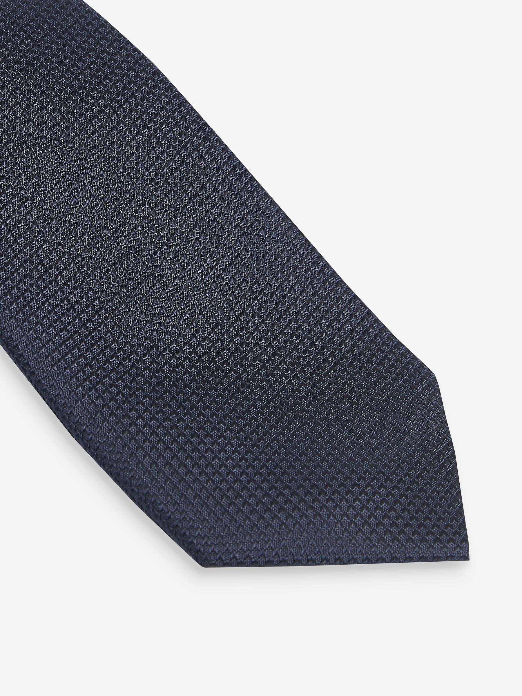 Buy Navy Blue Textured Silk Tie from Next Ireland