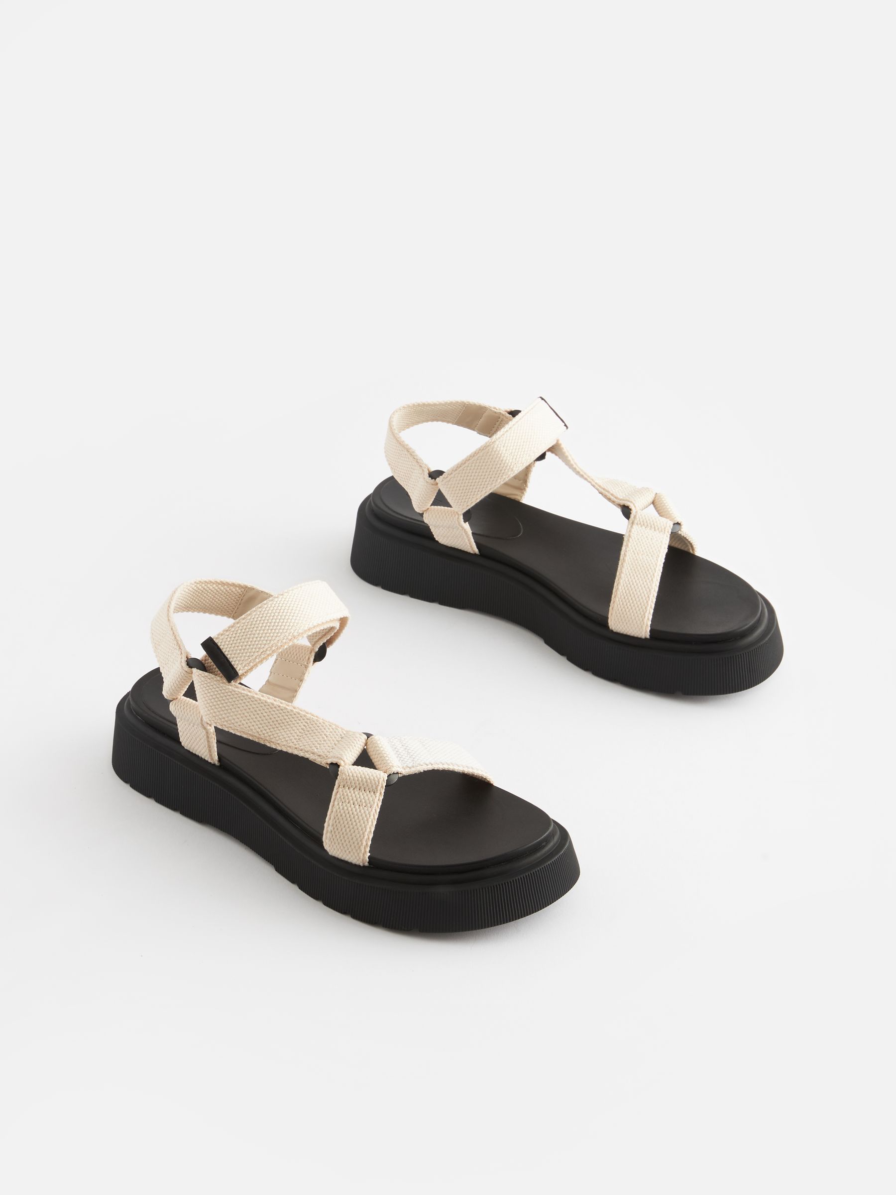 Buy Bone Webbing Chunky Sandals from Next Ireland