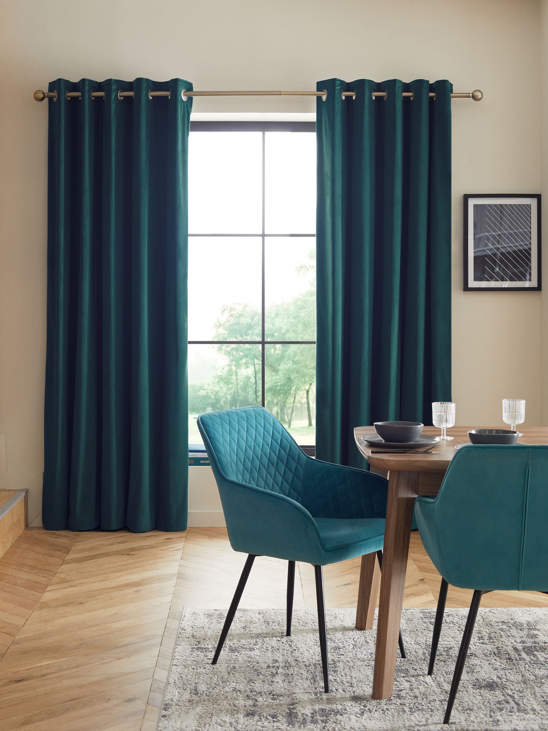 Teal curtains living room store