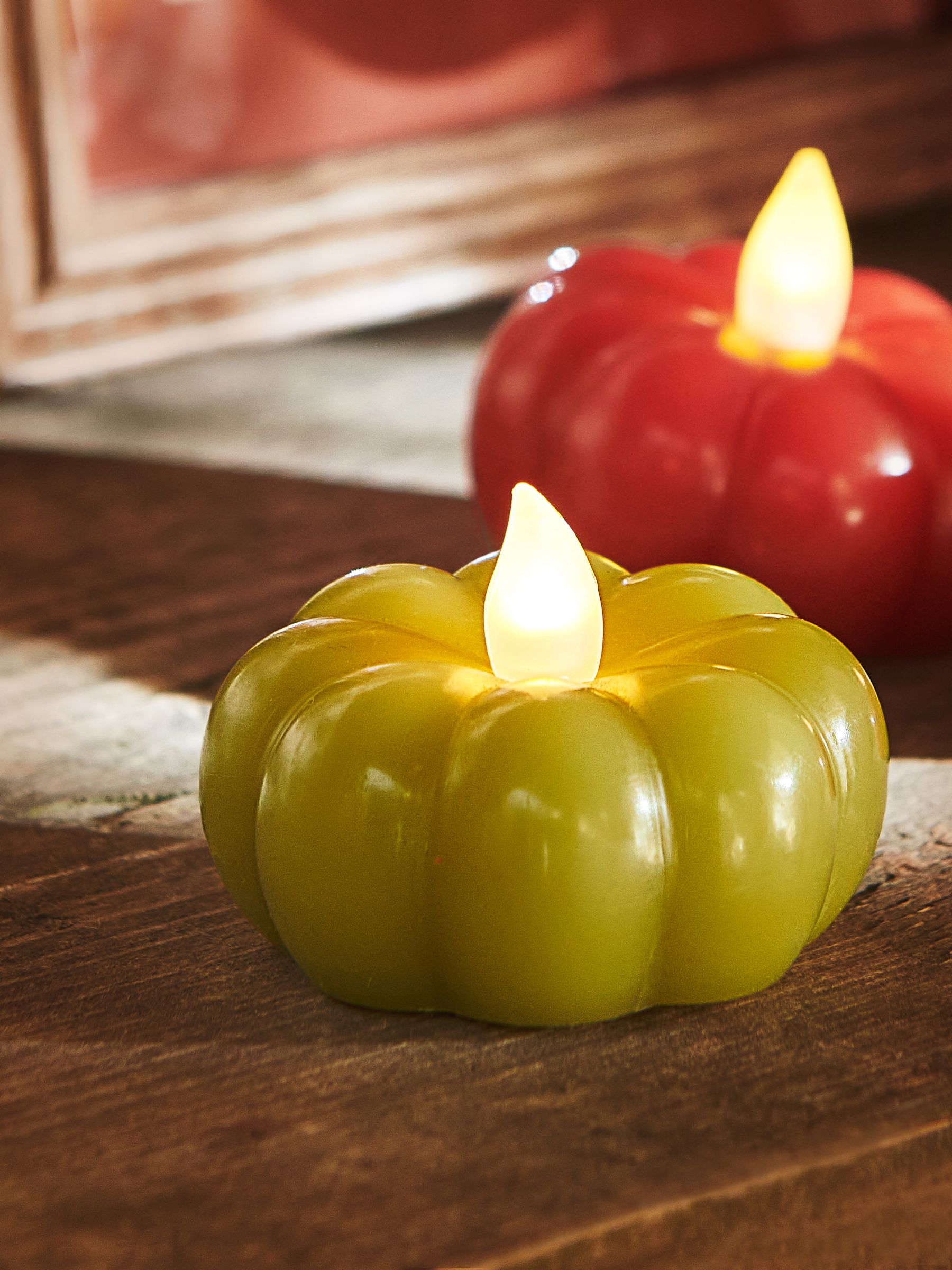 Buy Multi Set of 3 LED Pumpkin Unfragranced Candles from the Next UK ...