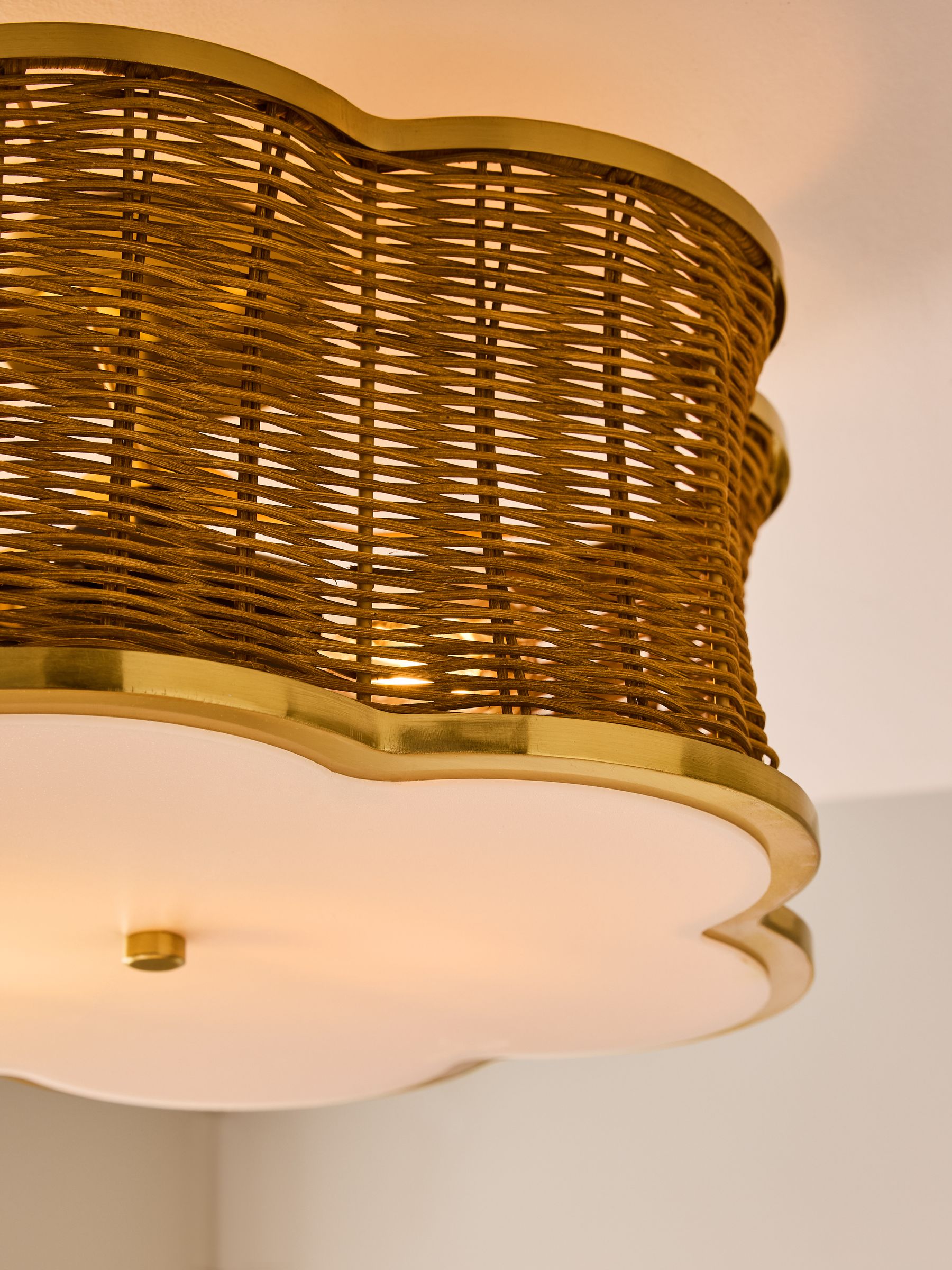 Buy Nina Campbell Natural Fleur Flush Ceiling Light from the Next UK ...