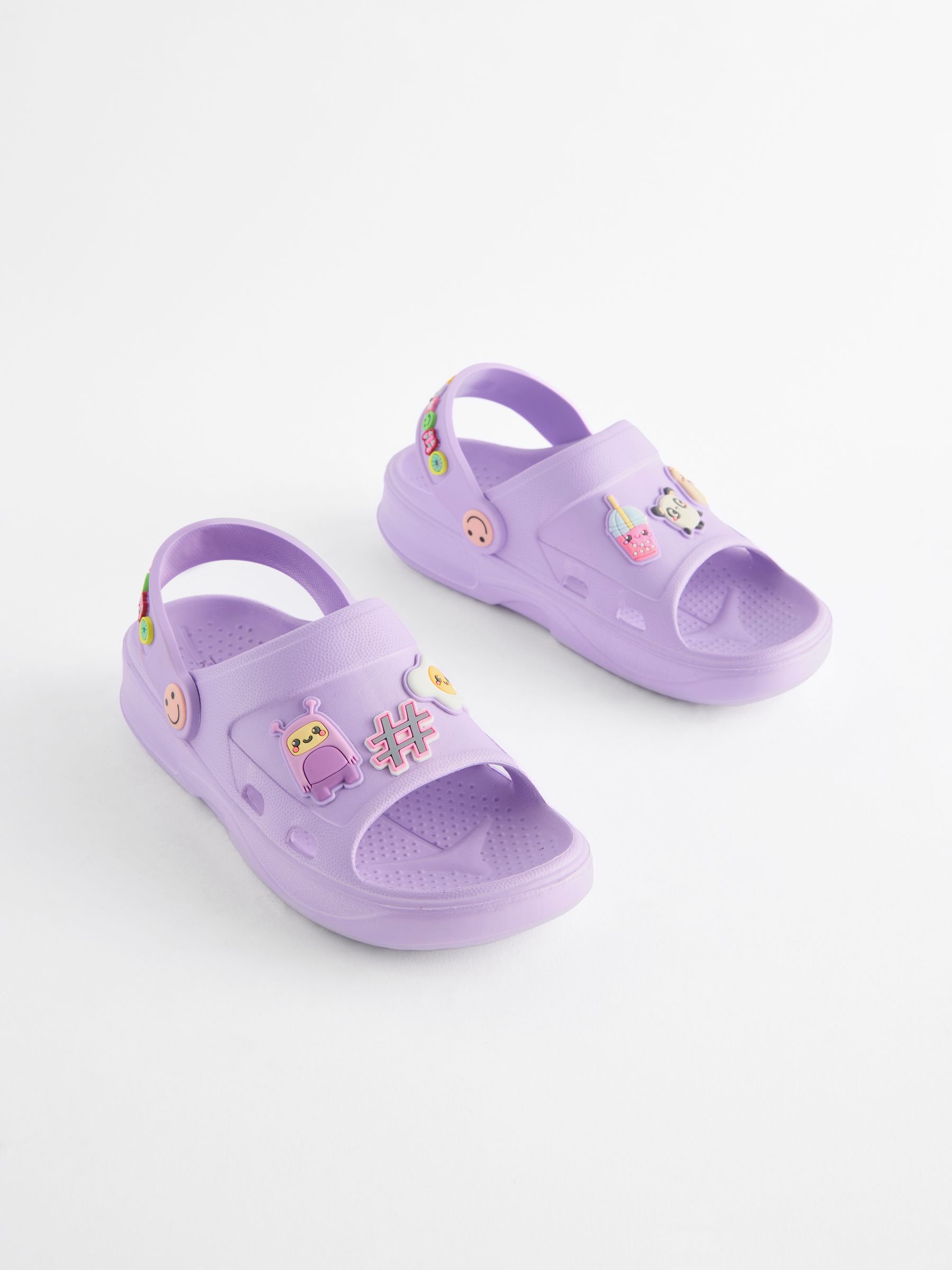 Buy Purple Character Badge Clogs from the Next UK online shop