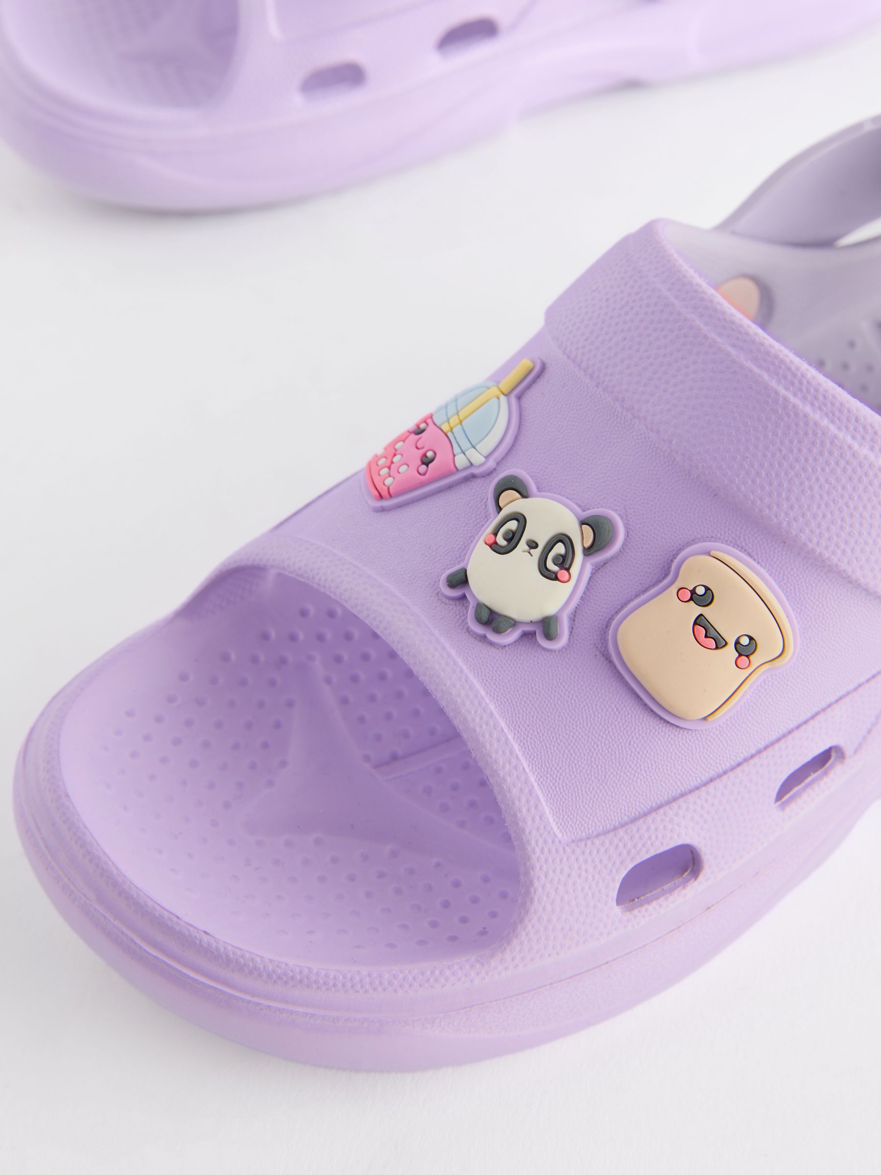 Buy Purple Character Badge Clogs from the Next UK online shop