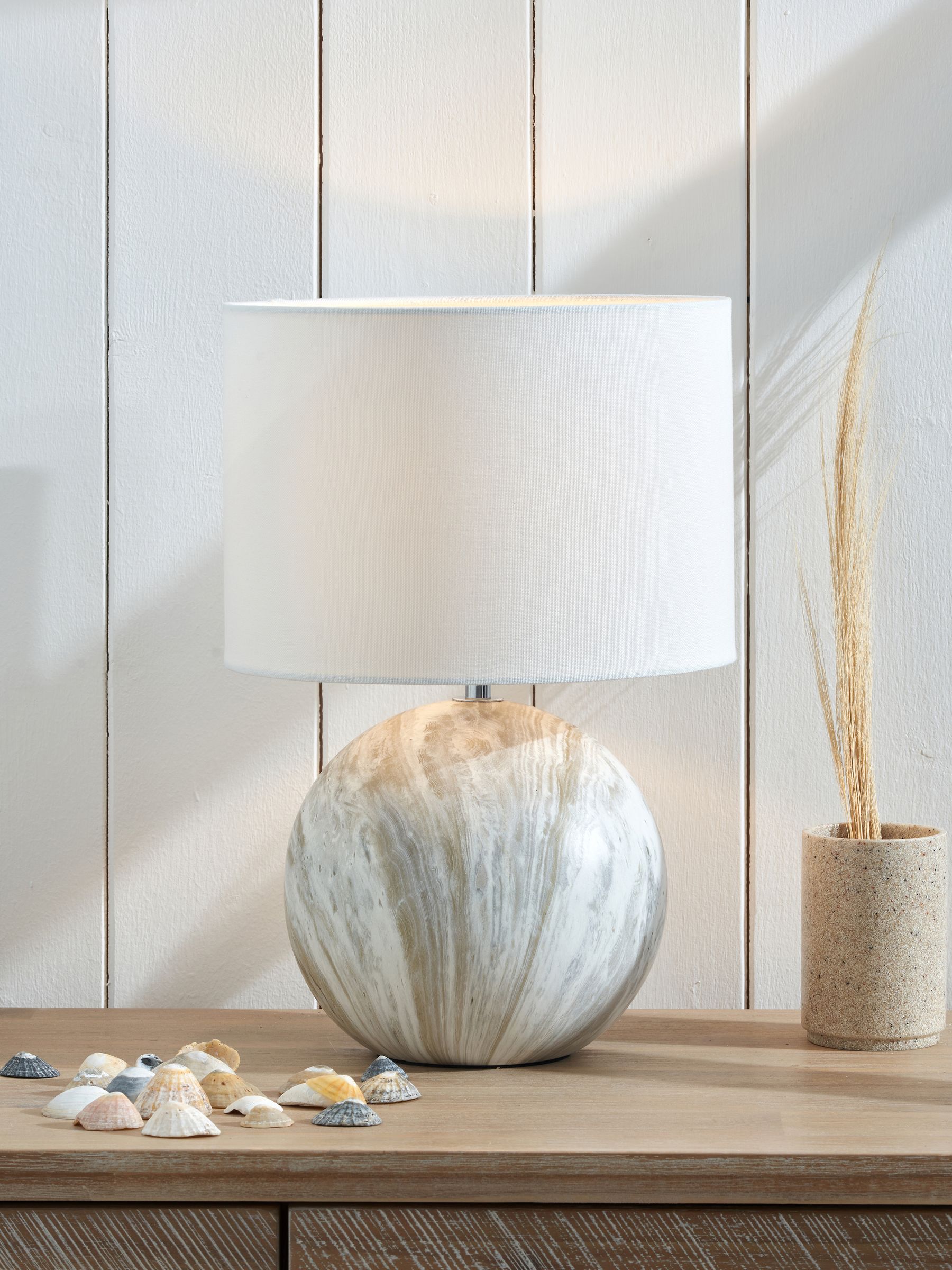 Buy Pacific Grey Viejo Stone Effect Ceramic Table Lamp from the Next UK ...