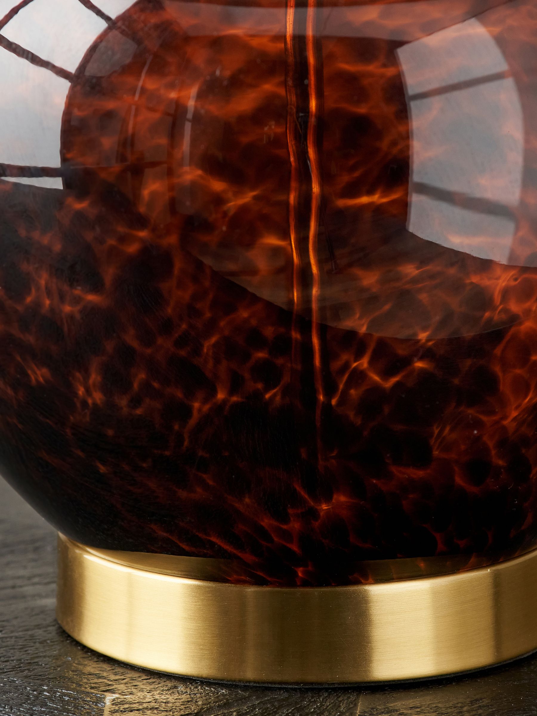 Buy Pacific Brown Lucien Tortoiseshell Glass Table Lamp from the Next ...