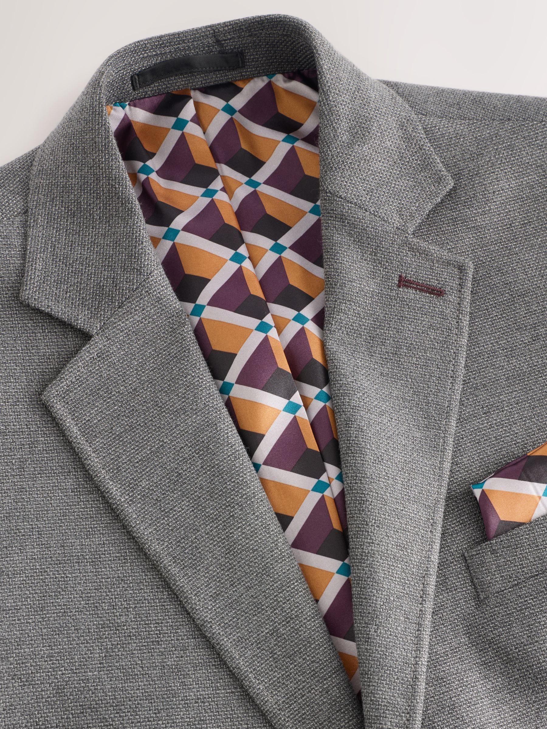 Buy Grey Regular Fit Textured Smart Blazer from the Next UK online shop