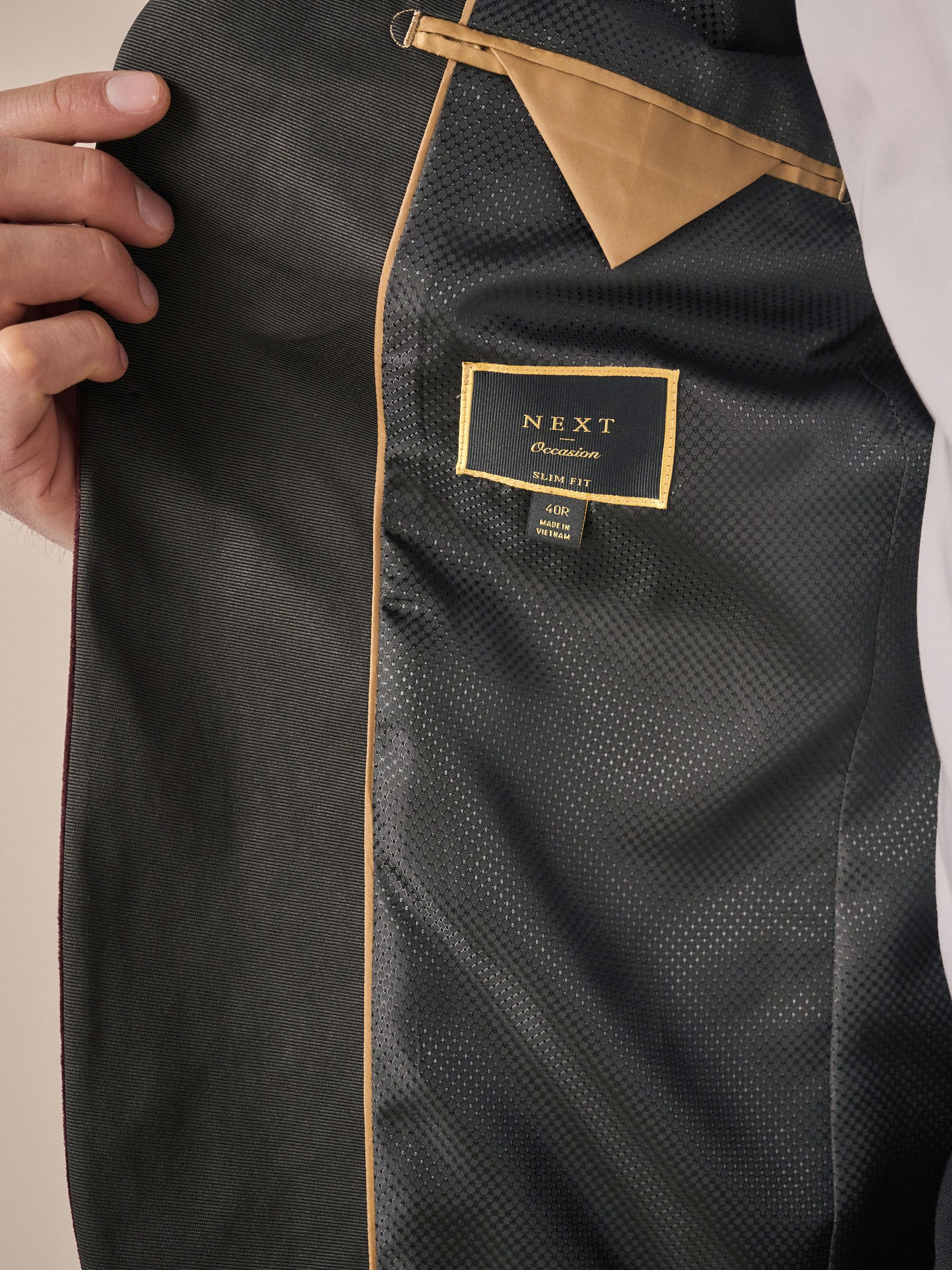 Buy Burgundy Red Patterned Velvet Blazer from Next Australia