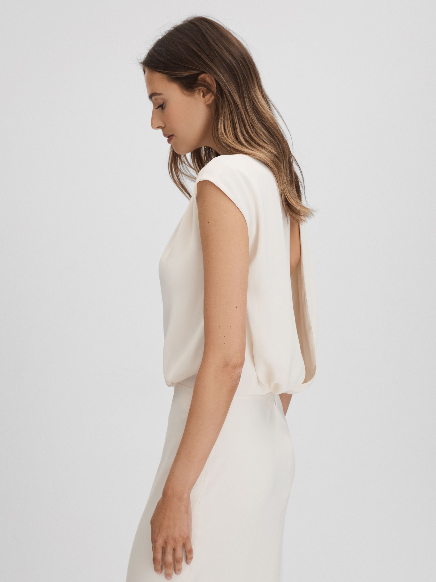 Buy Reiss Ivory Rupa Draped Maxi Dress from the Next UK online shop