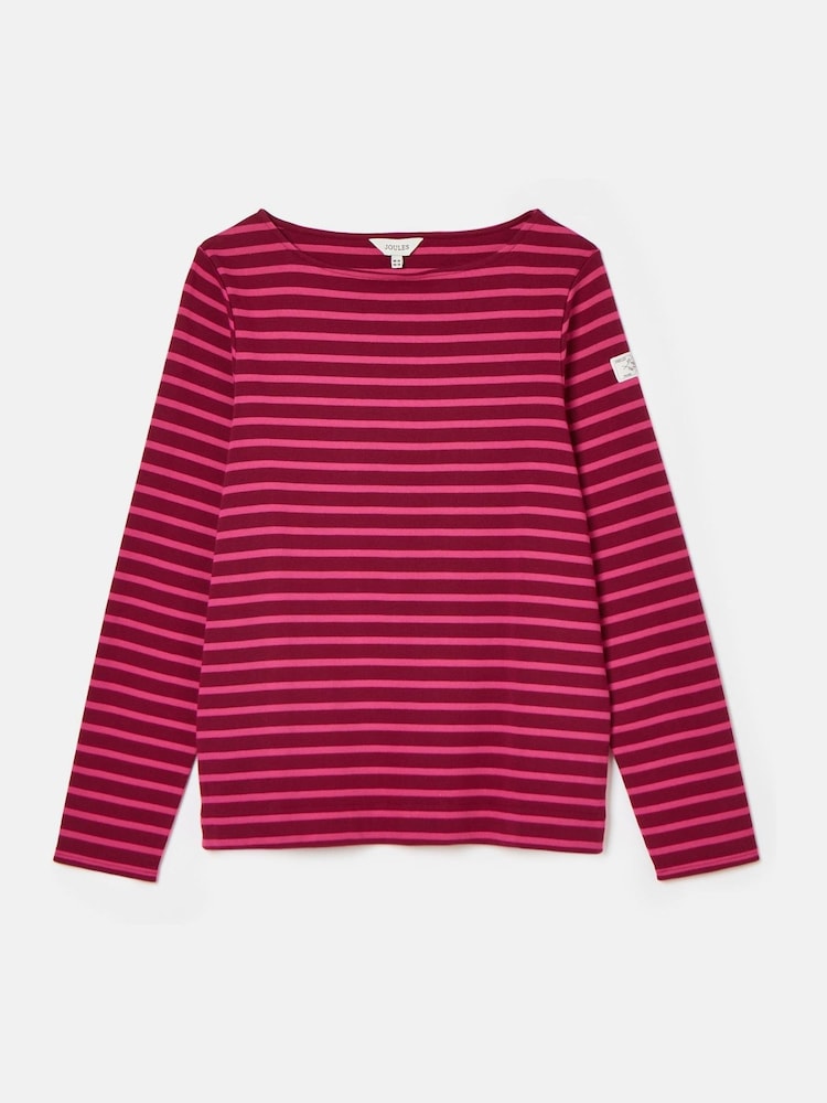 Buy Joules New Harbour Pink/Plum Boat Neck Breton Top from the Next UK ...