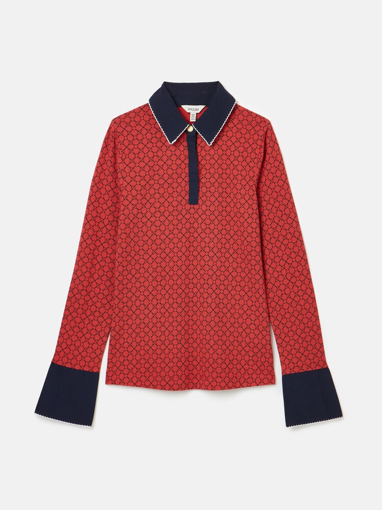 Buy Joules Cordelia Red Geo Long Sleeve Top from the Next UK online shop