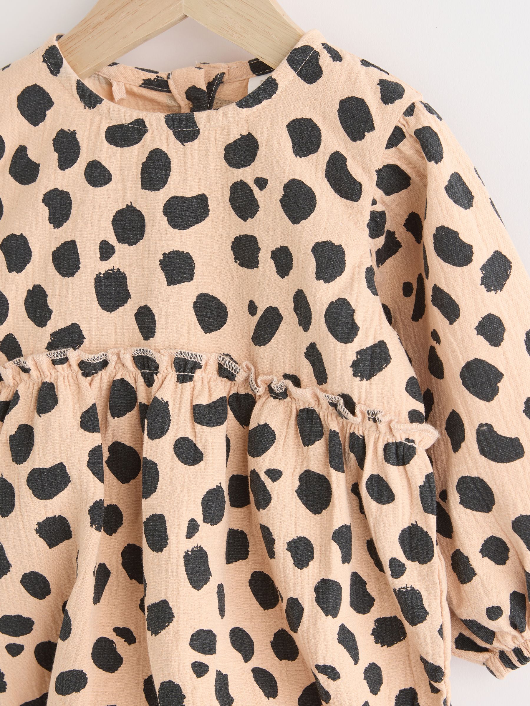 Buy Tan Brown Leopard Print Baby Bloomer Romper with Tights Set (0mths ...