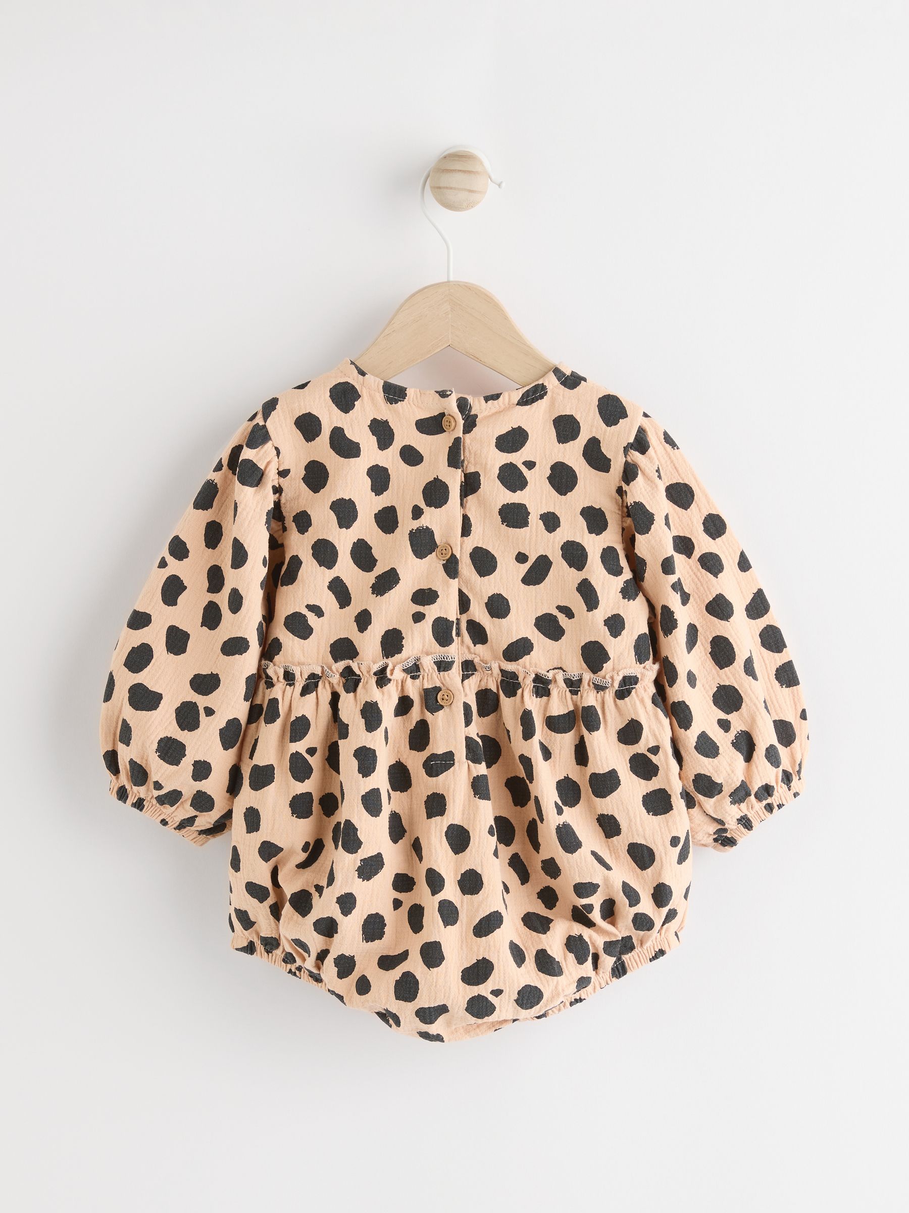 Buy Tan Brown Leopard Print Baby Bloomer Romper with Tights Set (0mths ...