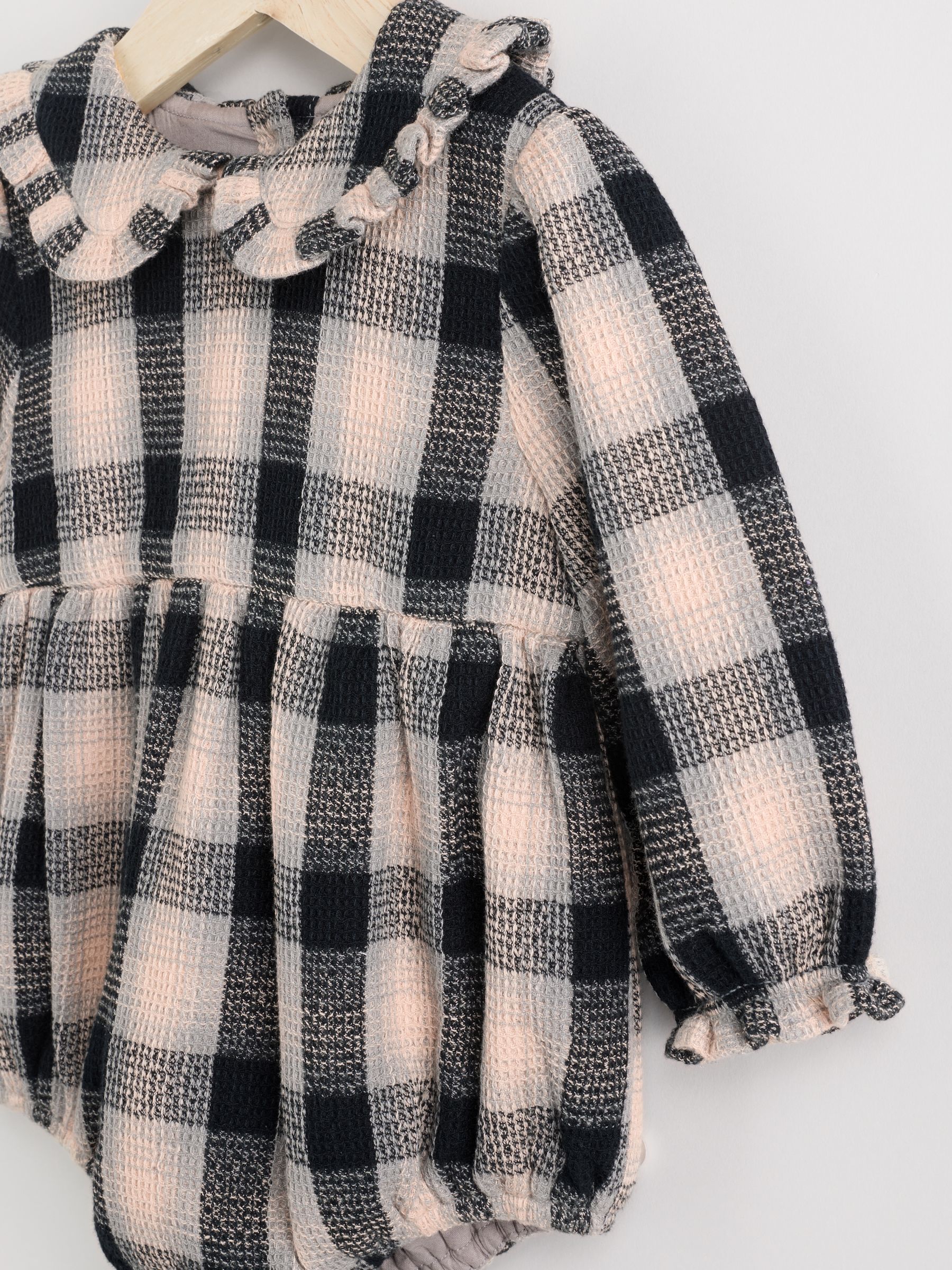 Buy Grey/White Check Baby Bloomer Romper with Tights Set (0mths-3yrs ...