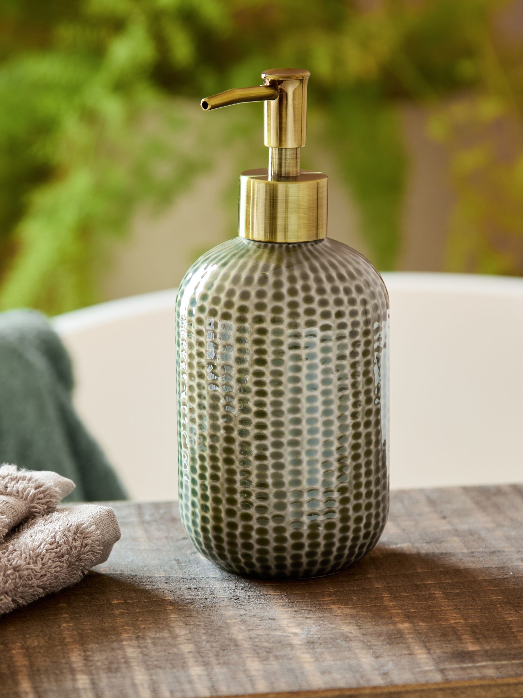 Buy Green Pattern Soap Dispenser from the Next UK online shop