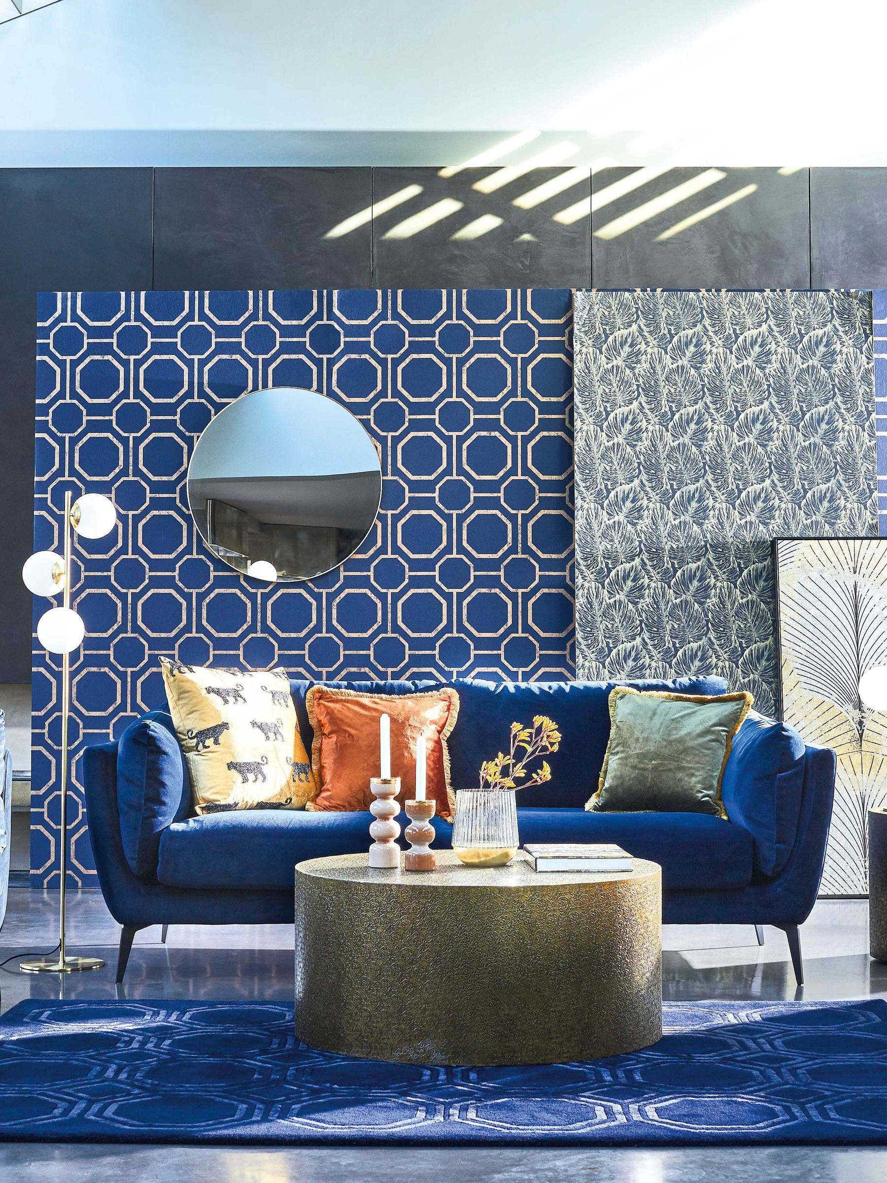 Buy Barker and Stonehouse Navy Blue Boone Velvet 3 Seater Sofa from the Next UK online shop
