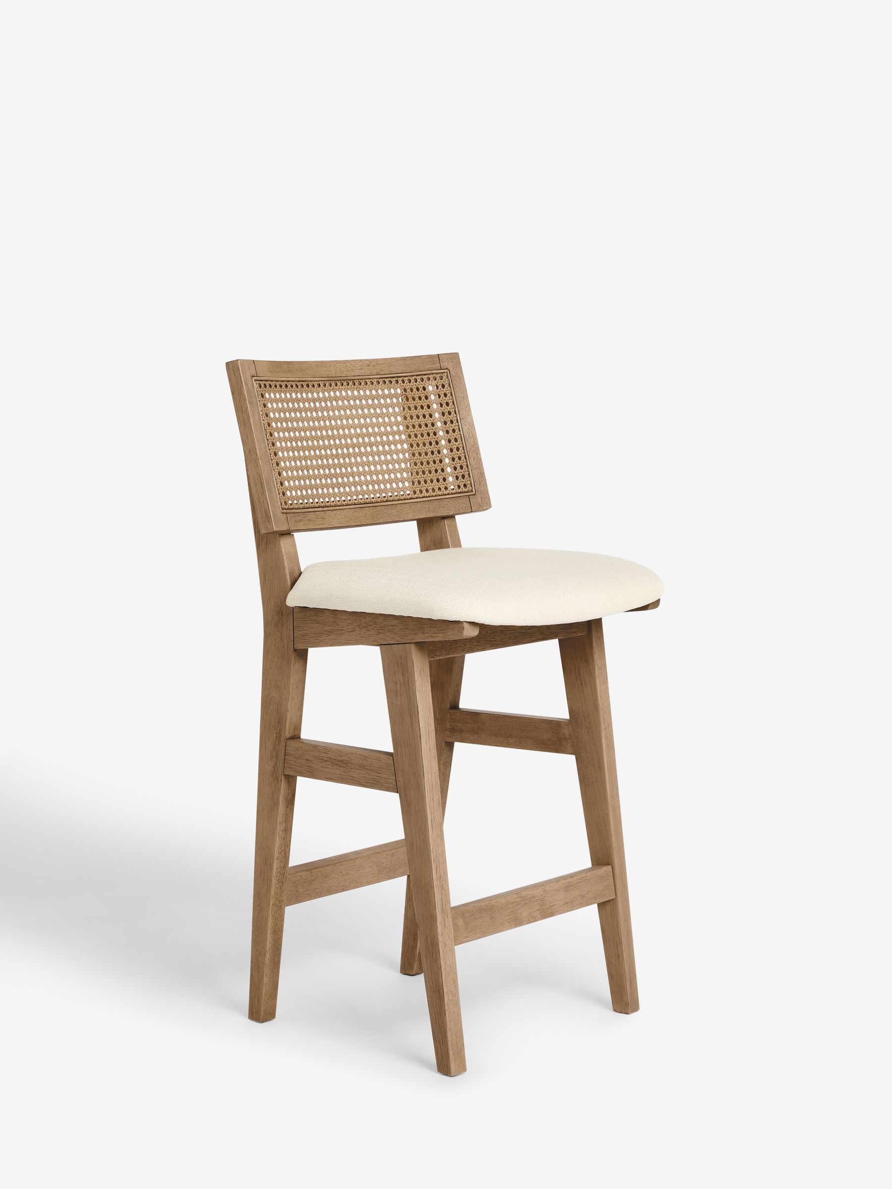 Buy Contemporary Tweed Linen Light Natural Abel Bar Stool from the Next ...