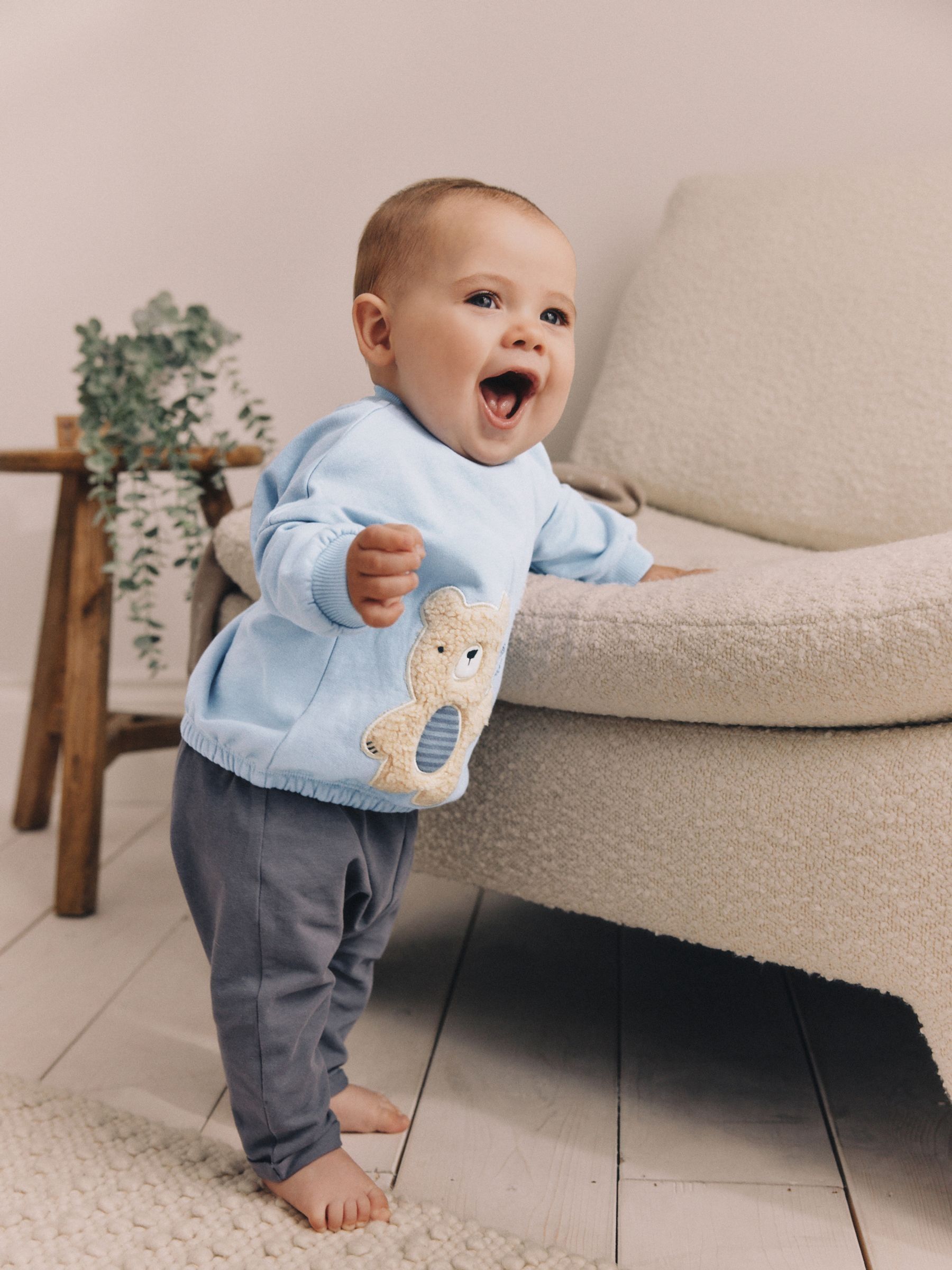 Buy Blue Bear Baby Sweatshirt And Leggings Set 2 Piece from Next Australia