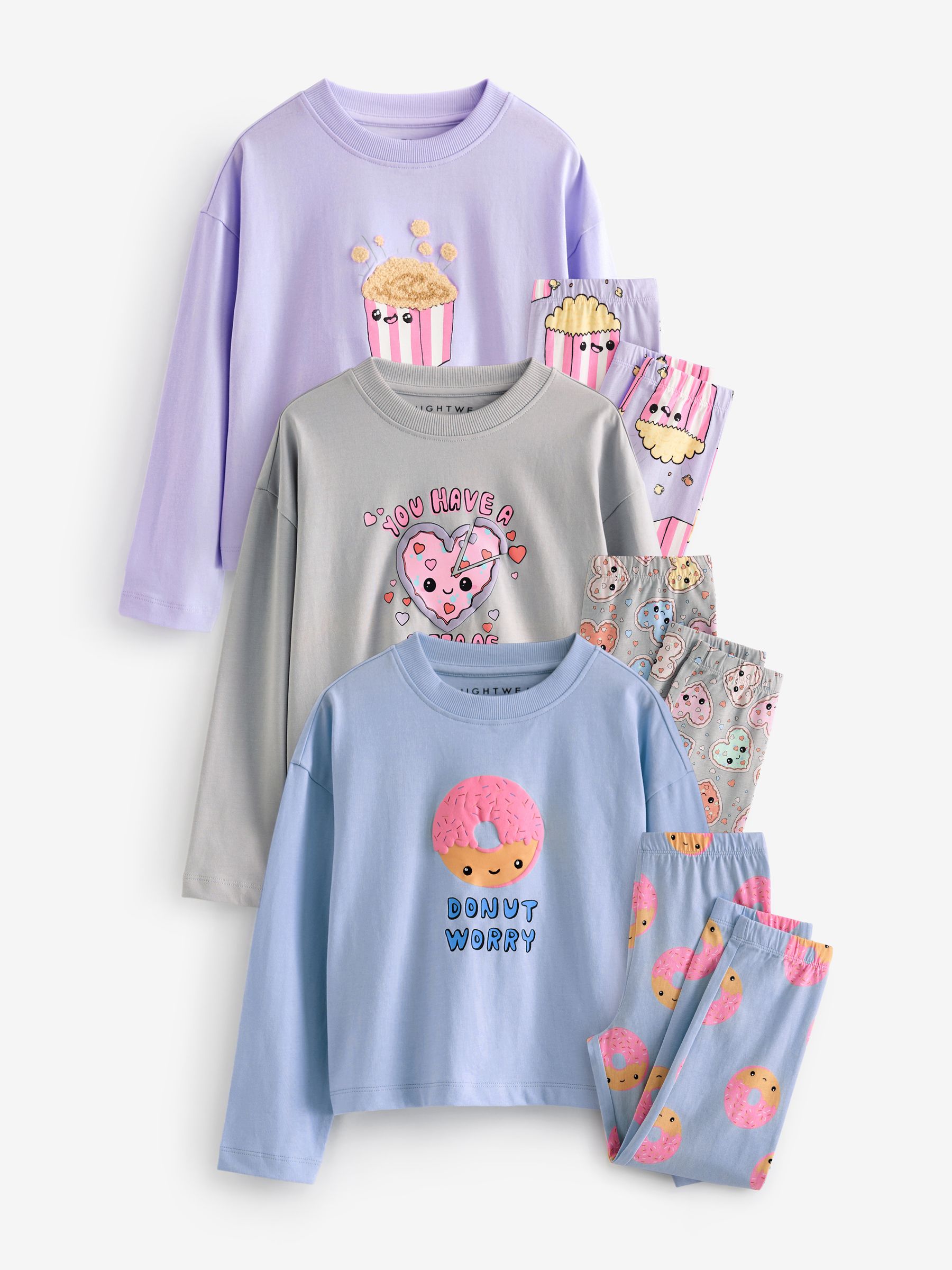 Buy Grey/Blue Jogger Pyjamas 3 Pack (3-16yrs) from the Next UK online shop