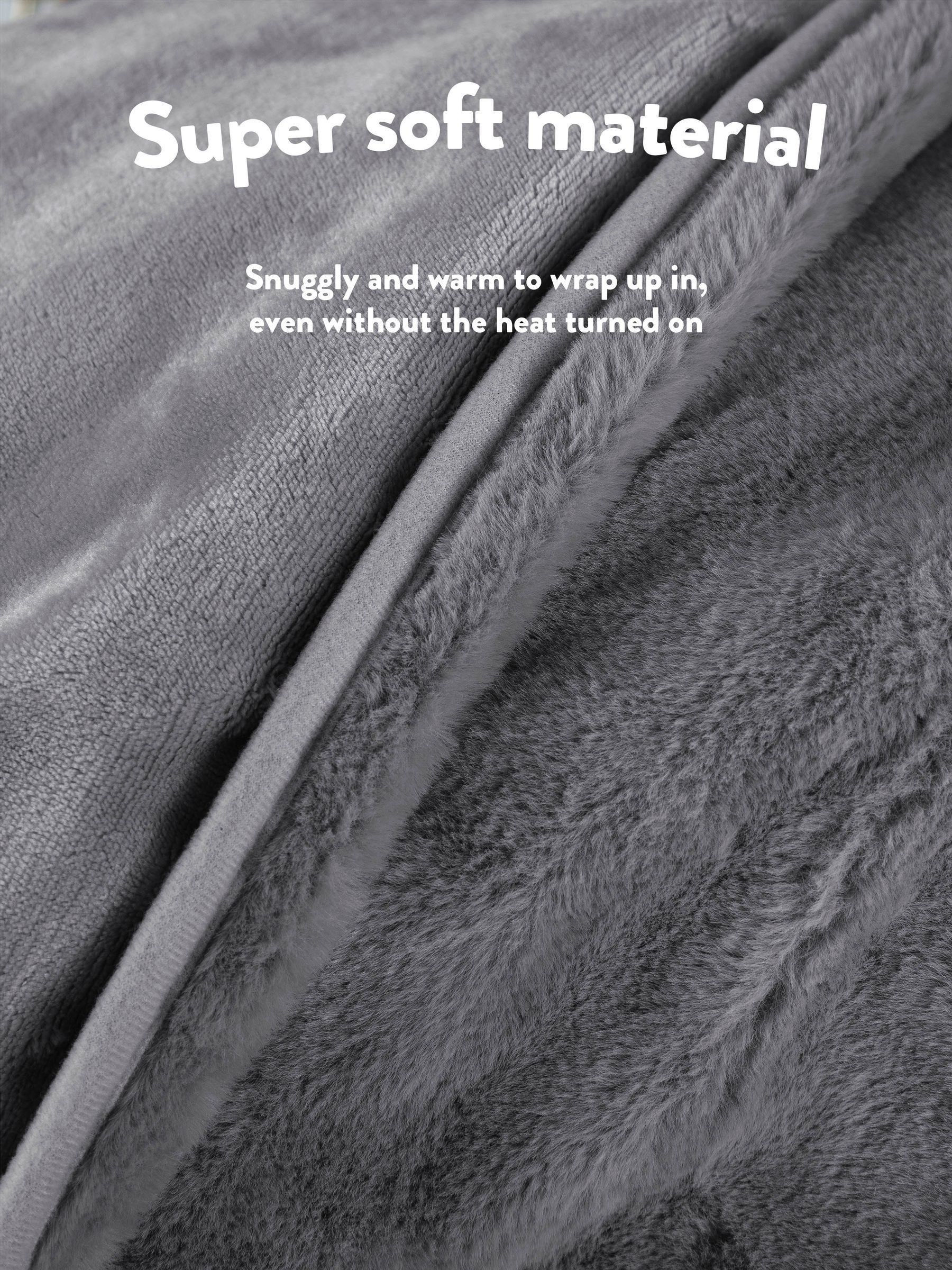 Buy Slumberdown Grey Elegantly Warm Luxury Heated Throw from the Next ...