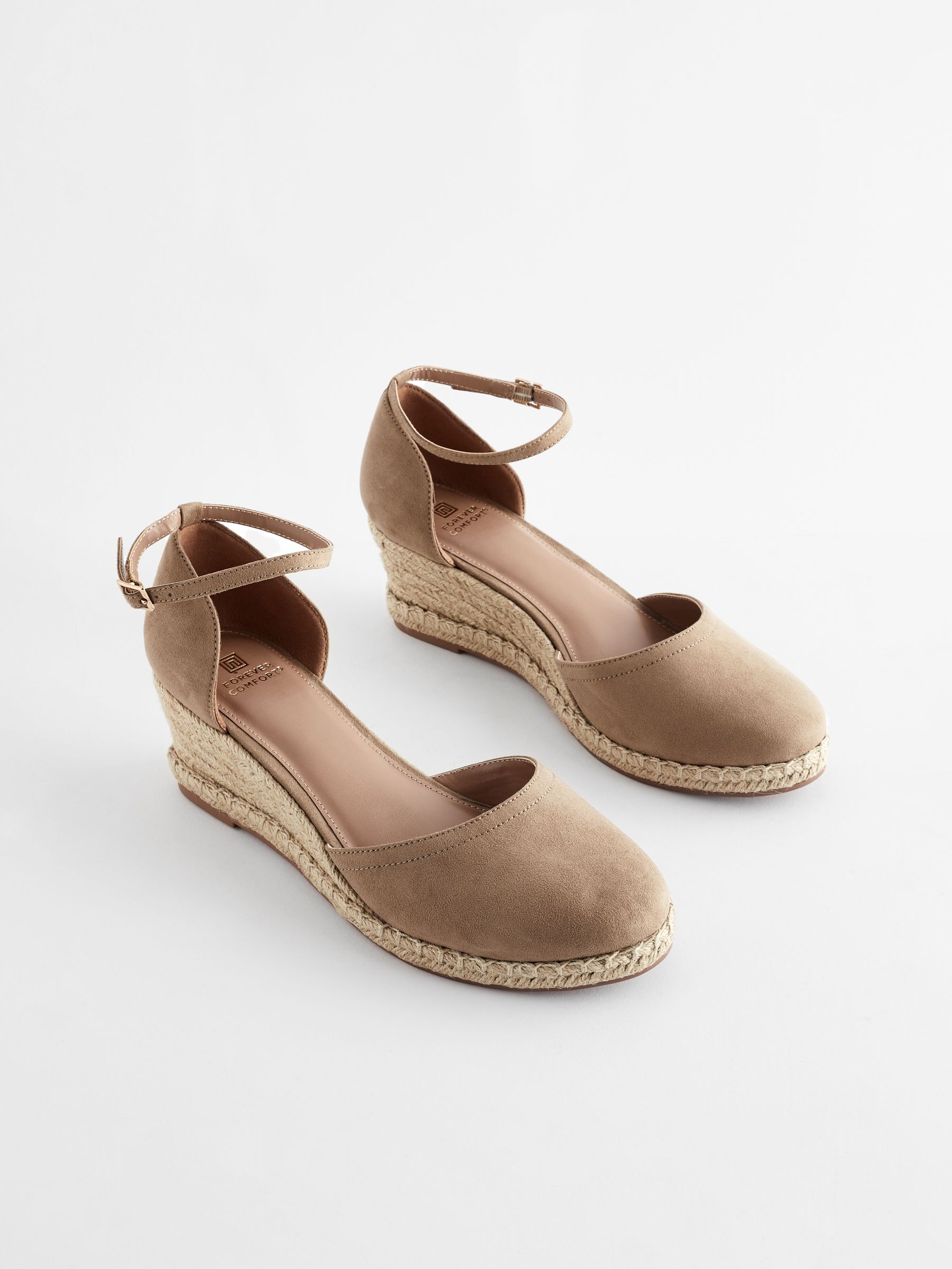 Buy Sand Standard/Wide Fit Forever Comfort® Closed Toe Wedges from the ...