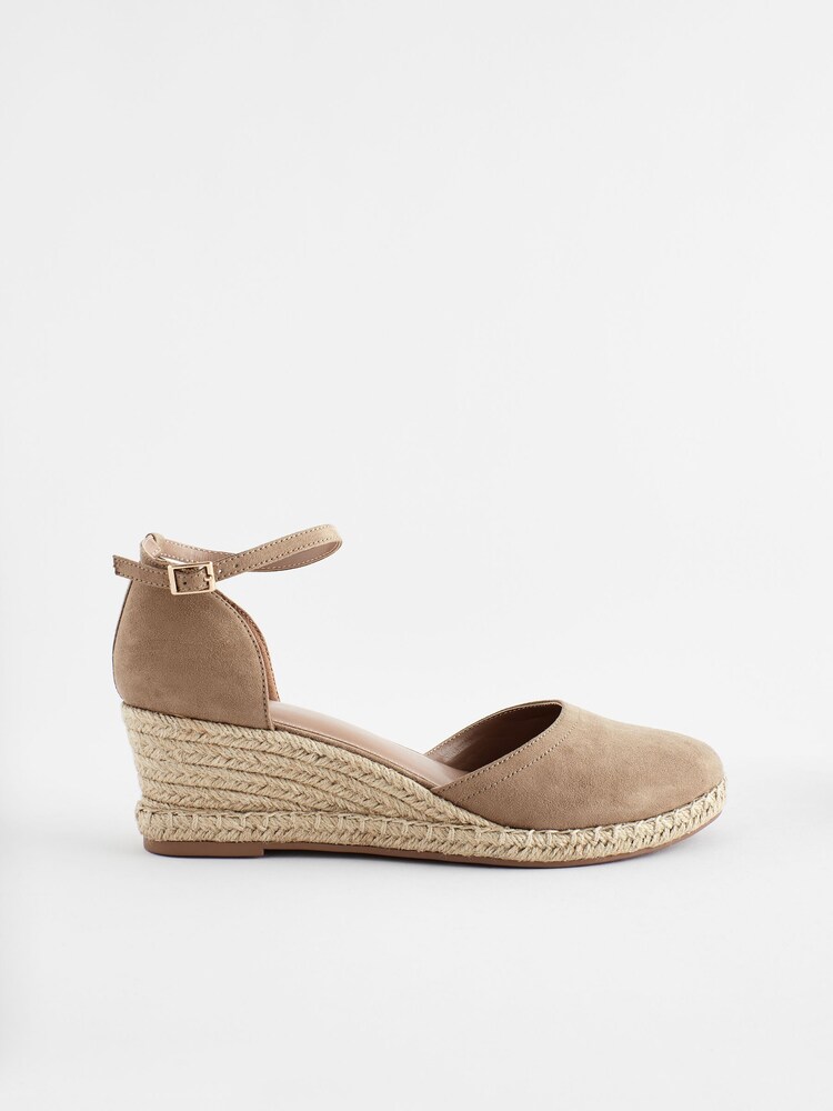 Buy Sand Standard/Wide Fit Forever Comfort® Closed Toe Wedges from Next ...