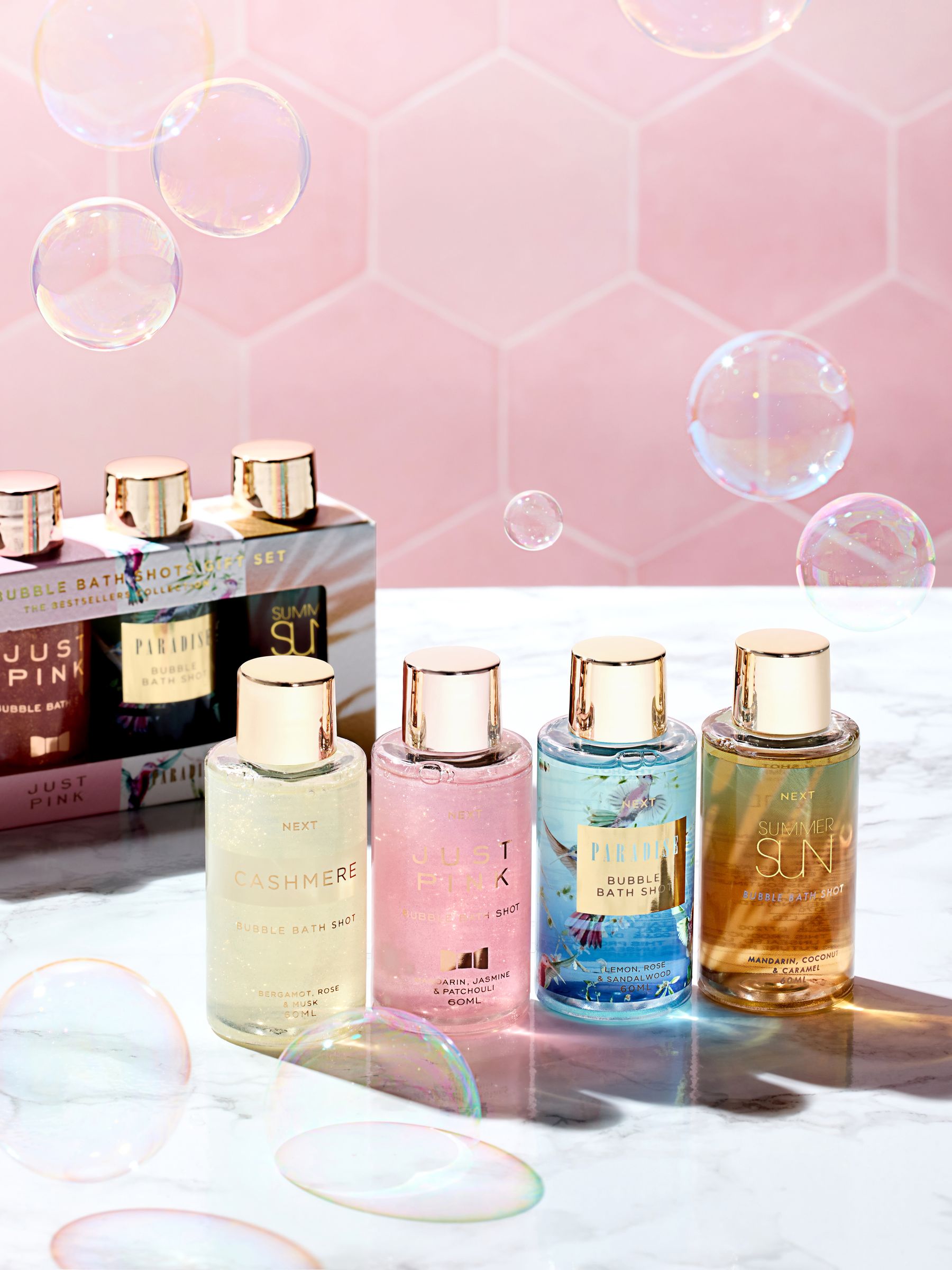 Buy Set of 4 Mini Bubble Bath Shots Gift Set from the Next UK online shop