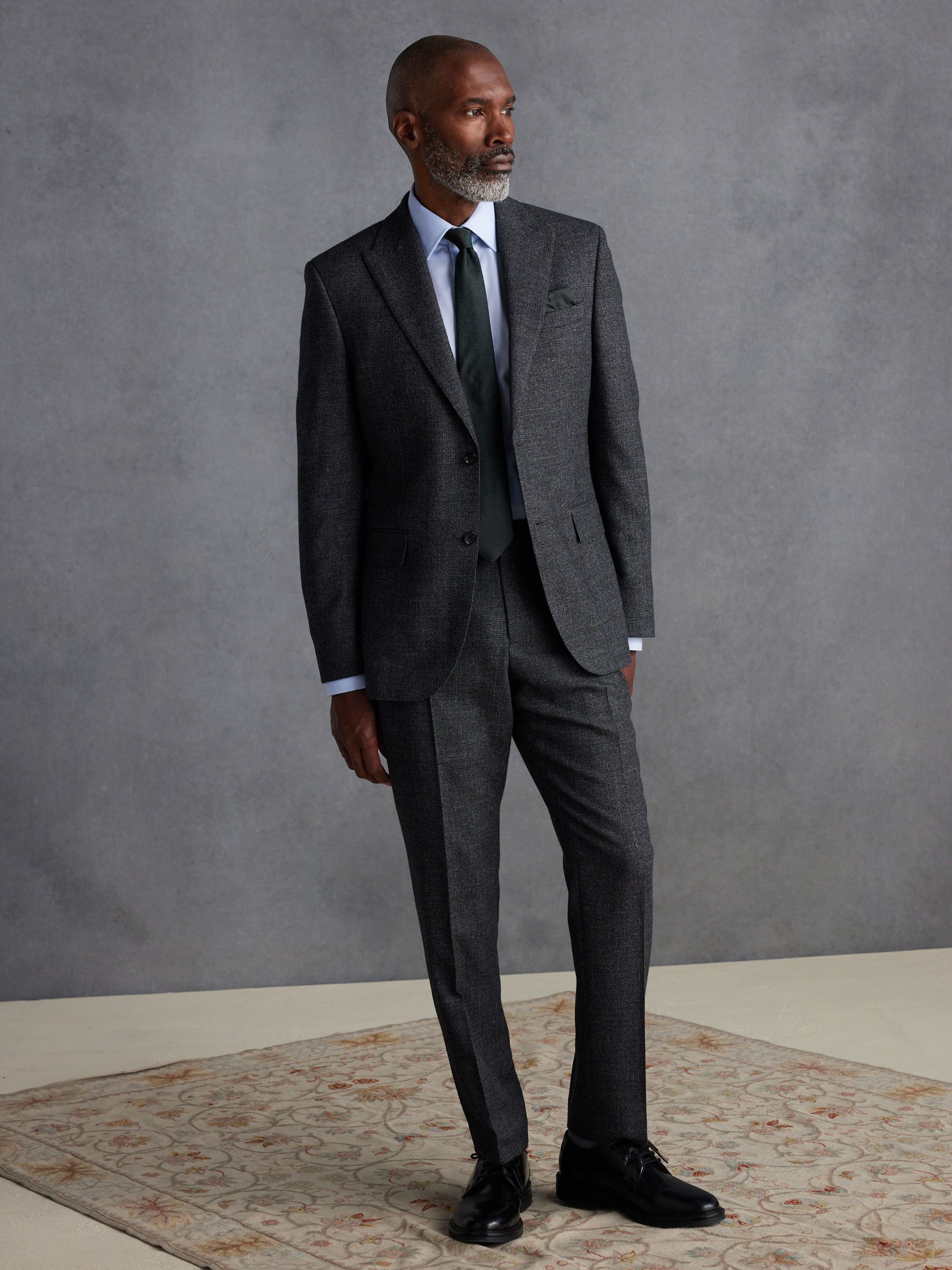 Buy Grey Slim Fit Signature TG Di Fabio Italian Fabric Textured Suit ...