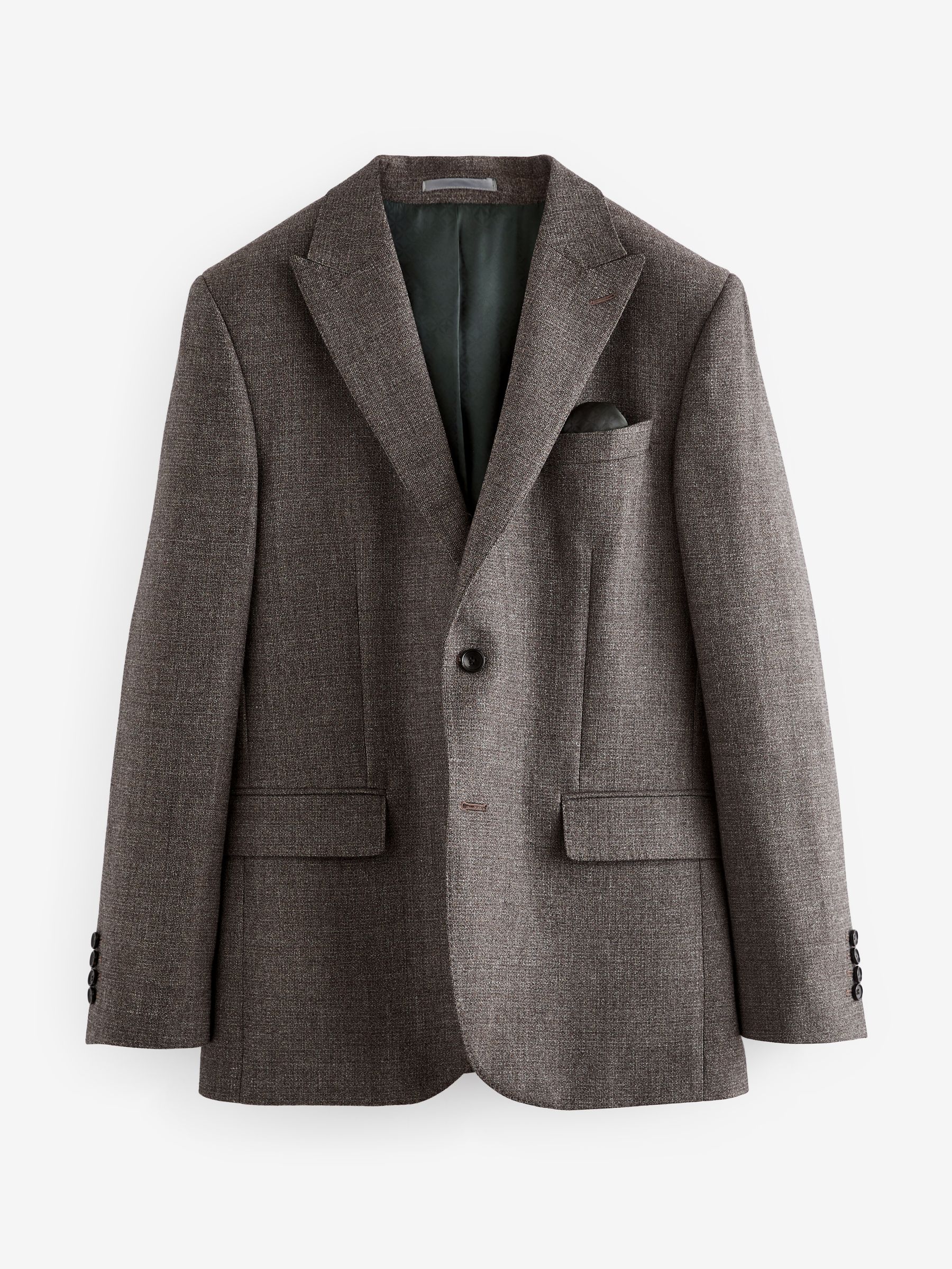 Buy Neutral Slim Fit Signature TG Di Fabio Italian Fabric Textured Suit ...