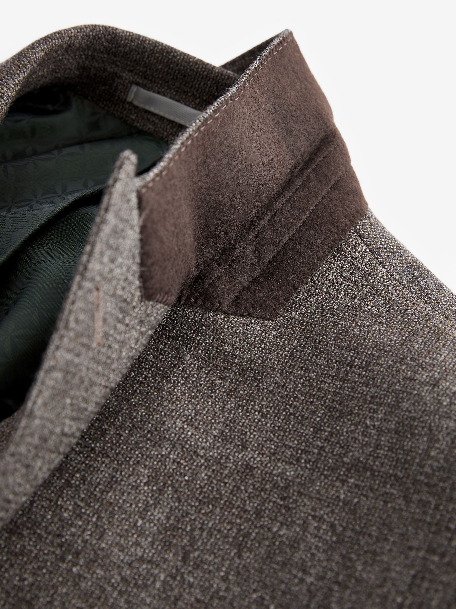 Buy Neutral Slim Fit Signature TG Di Fabio Italian Fabric Textured Suit ...