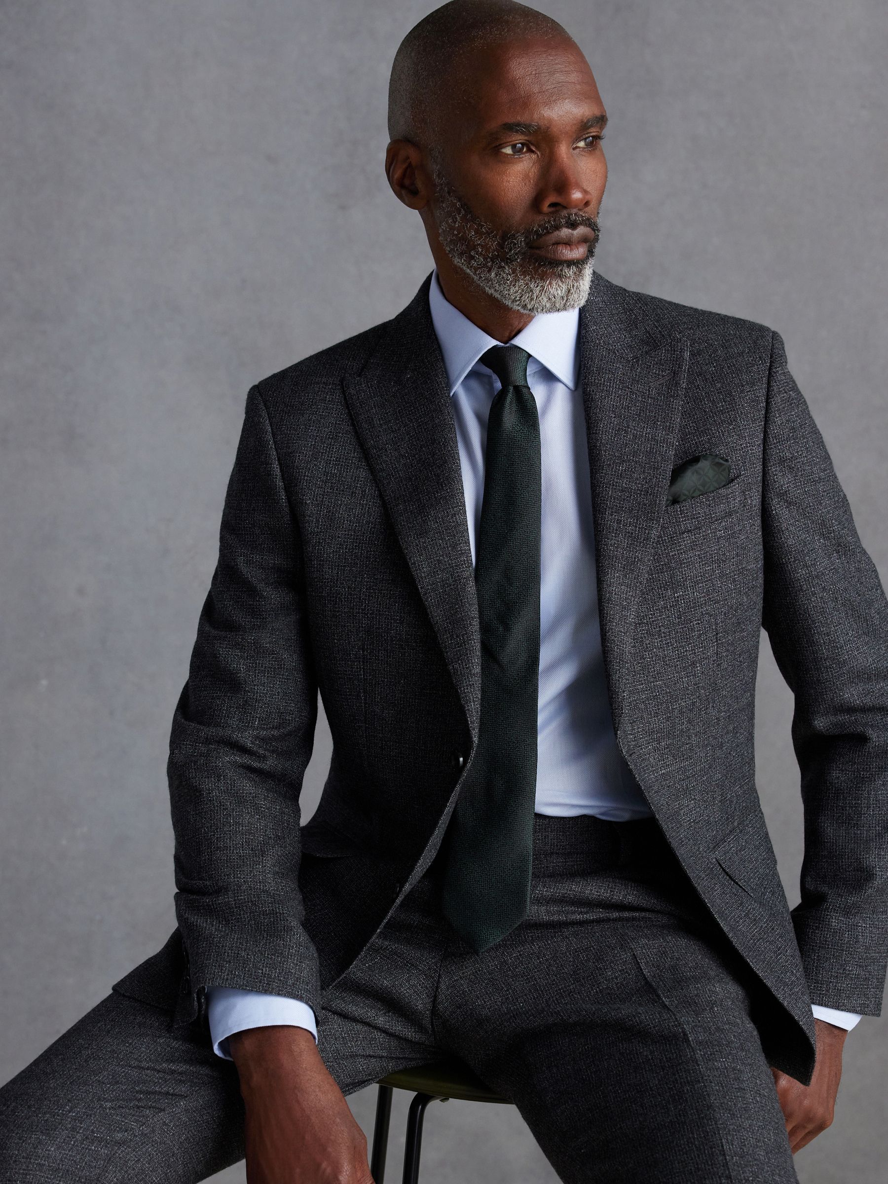 Buy Grey Slim Fit Signature TG Di Fabio Italian Fabric Textured Suit ...
