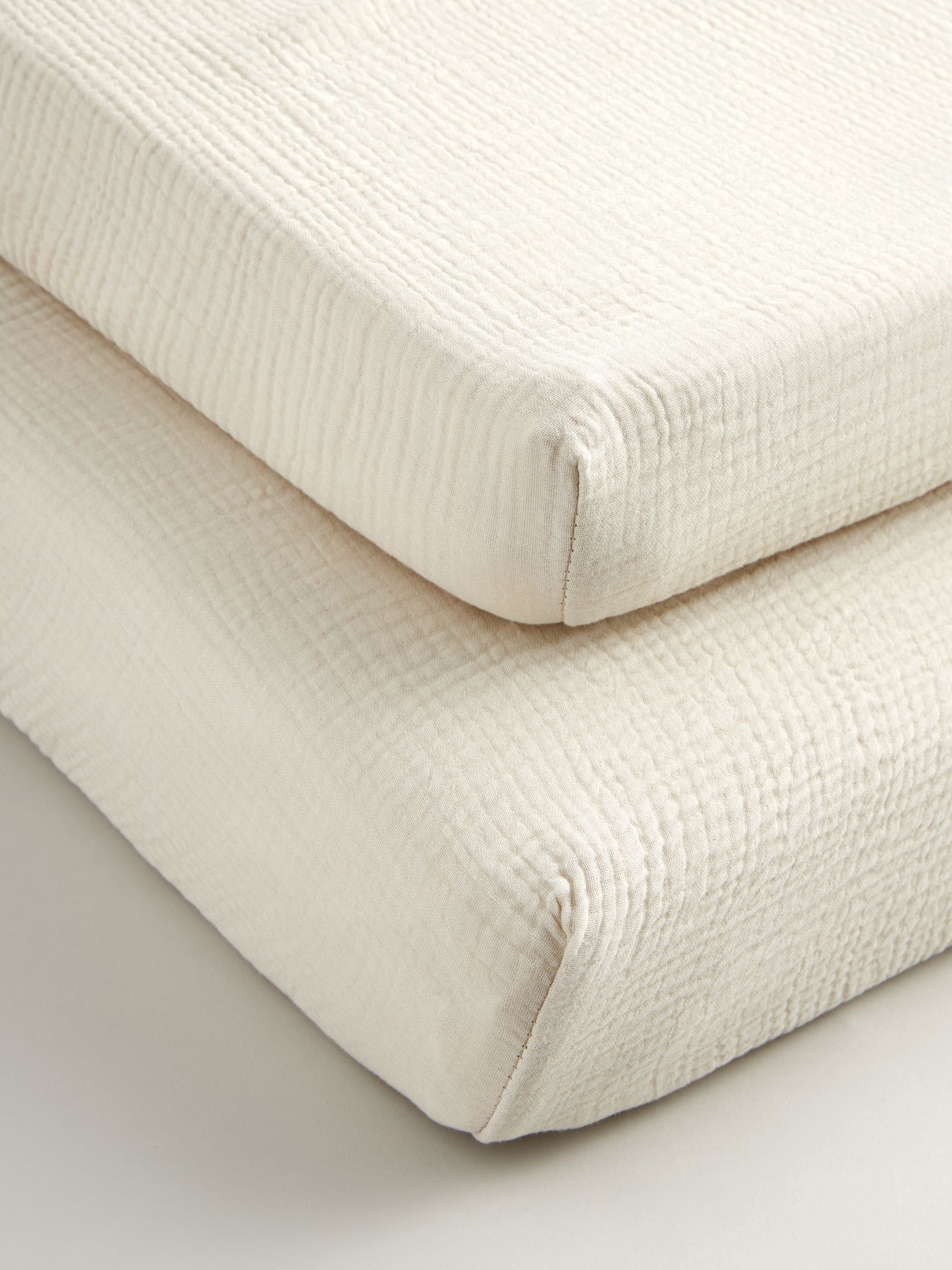 Buy 2 Pack Cream Baby Muslin Fitted Sheets from the Next UK online shop