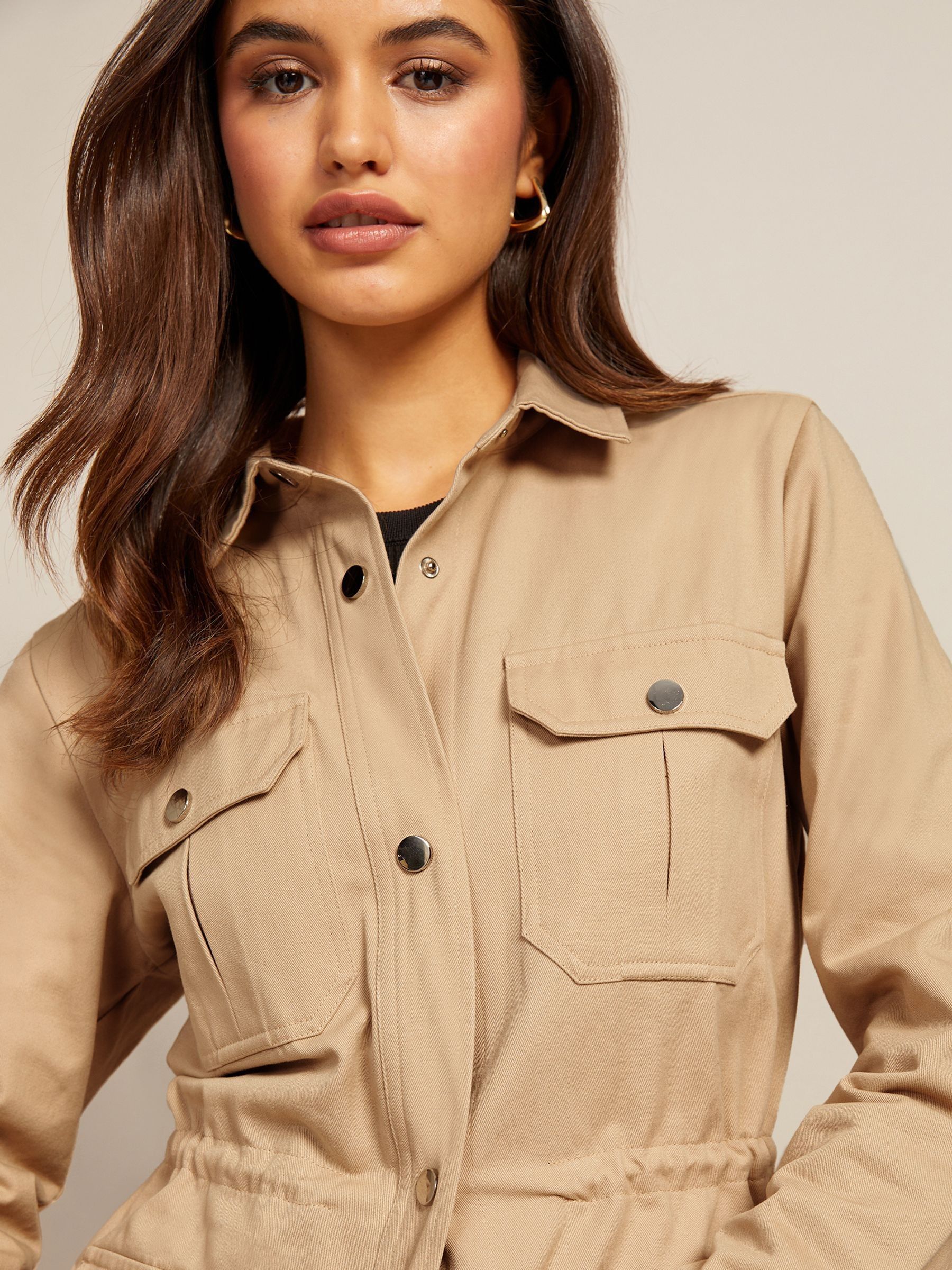 Buy Friends Like These Stone Utility Pocket Button Through Jacket from Next Ireland