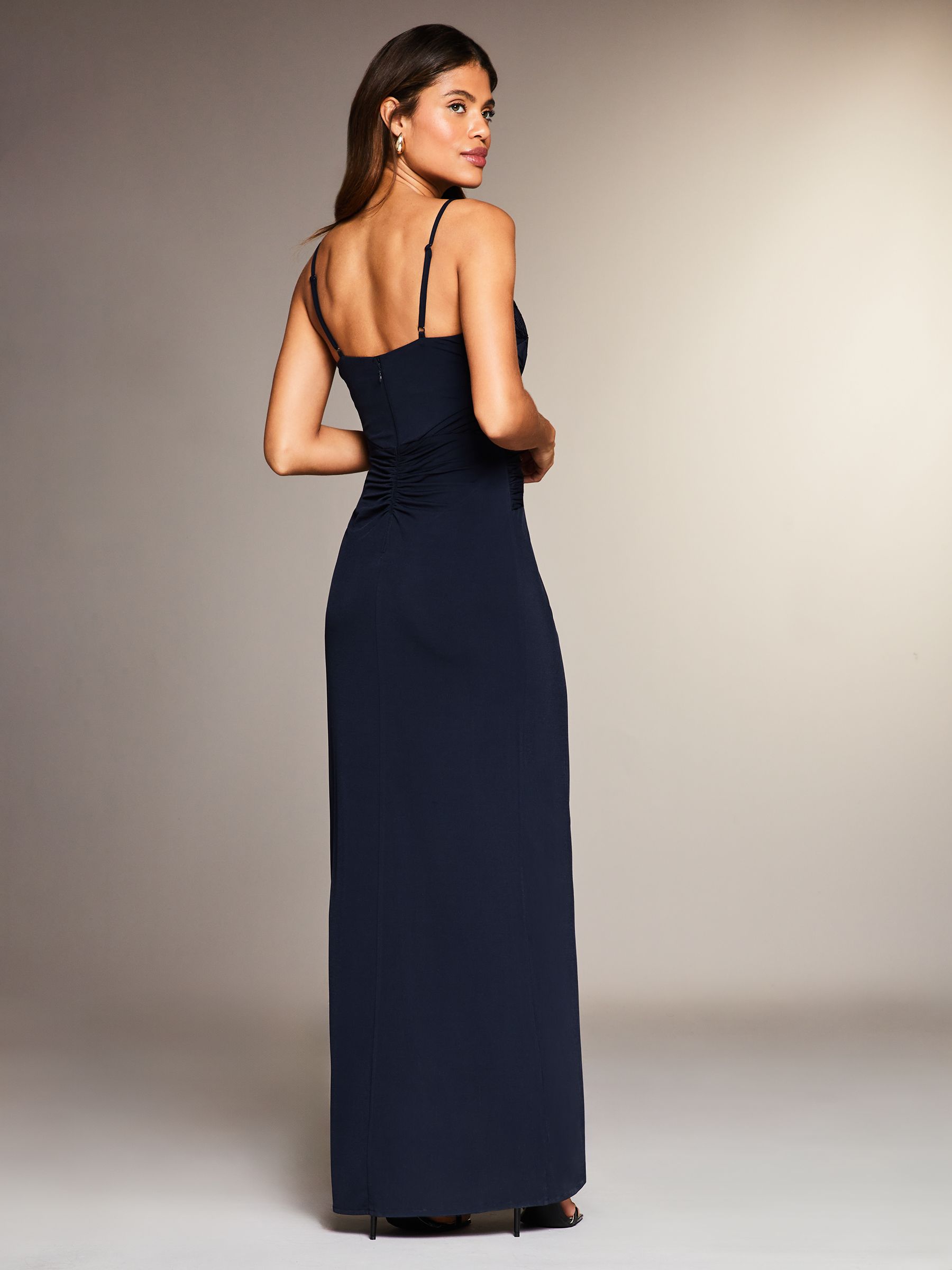Buy Lipsy Navy Applique Lace Cami Maxi Dress from the Next UK online shop