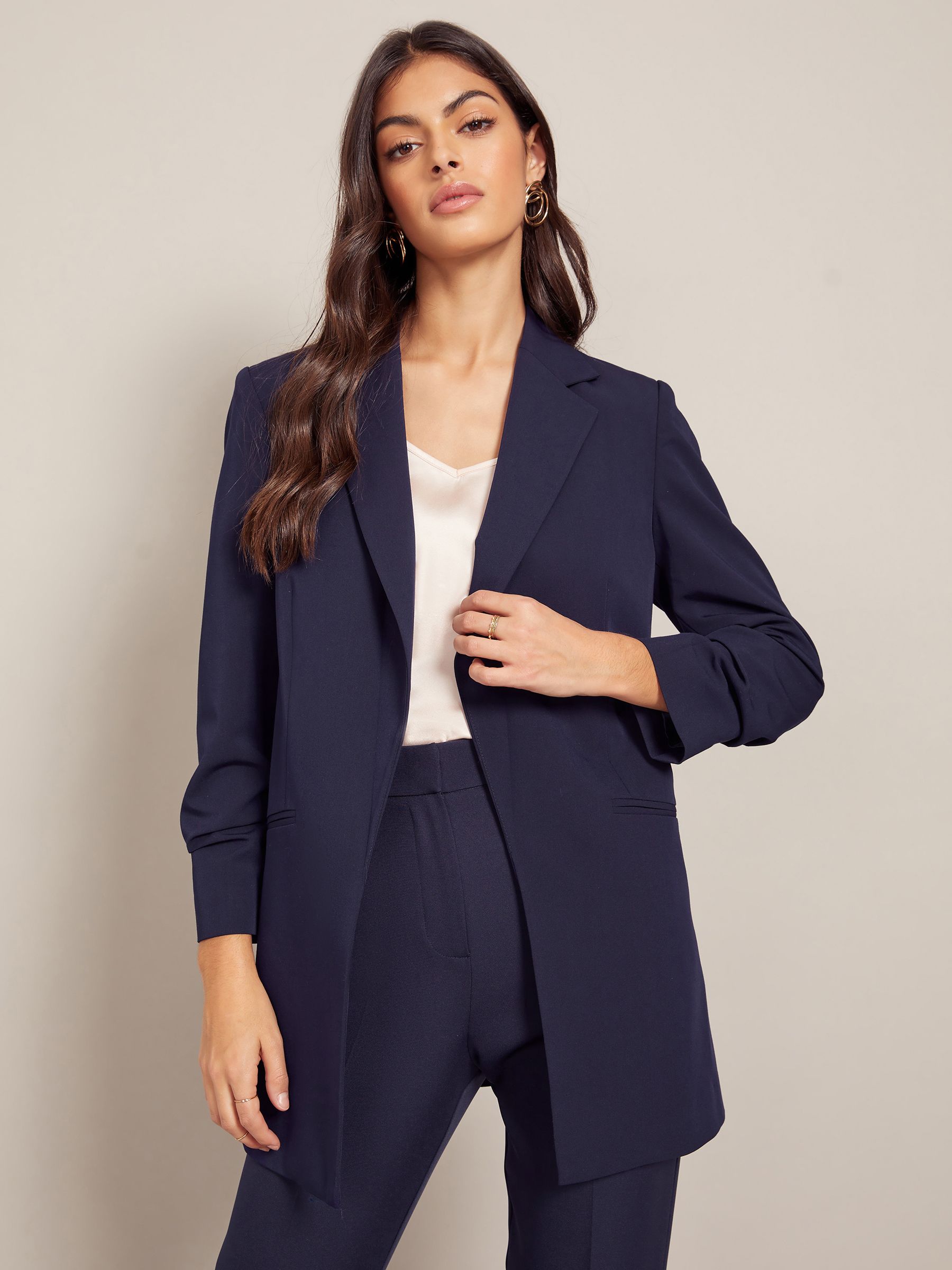 Buy Friends Like These Navy Blue Petite Edge to Edge Tailored Blazer ...