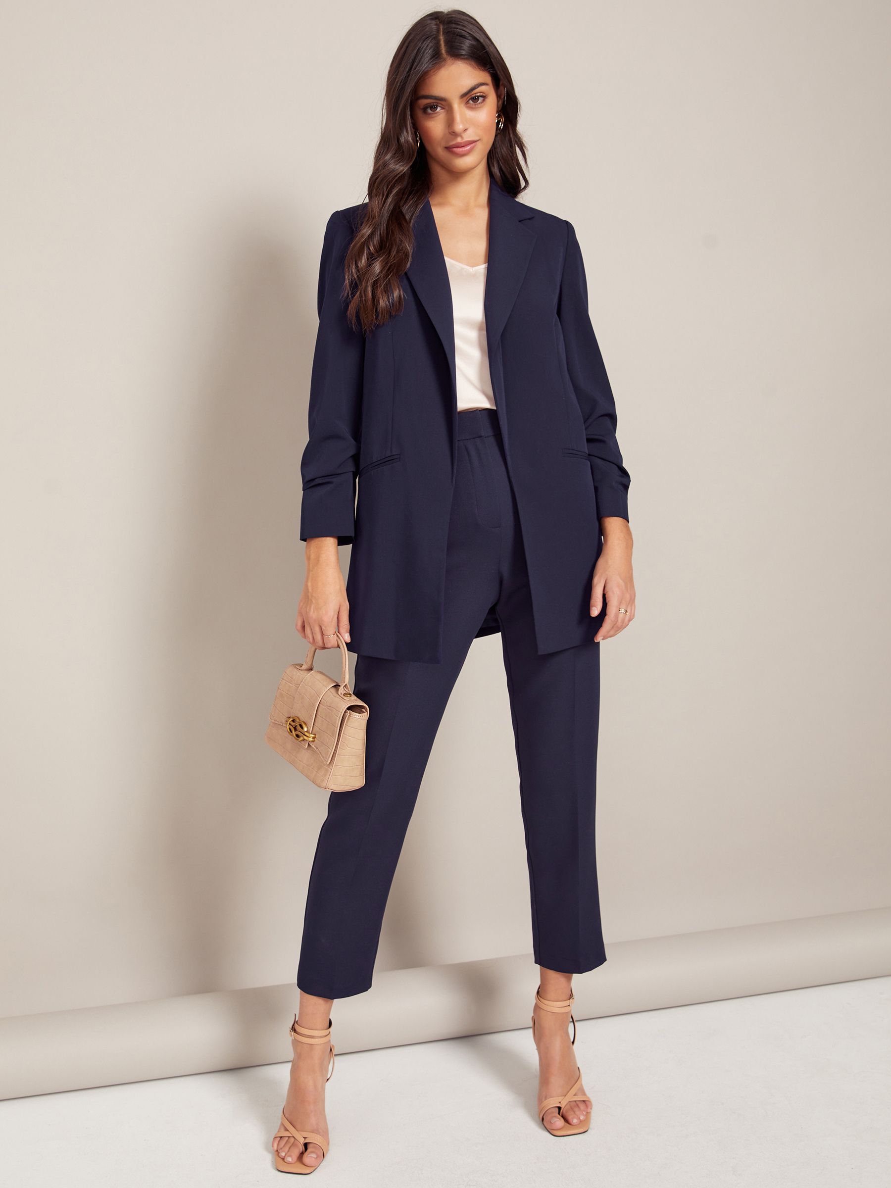 Buy Friends Like These Navy Blue Petite Edge to Edge Tailored Blazer ...