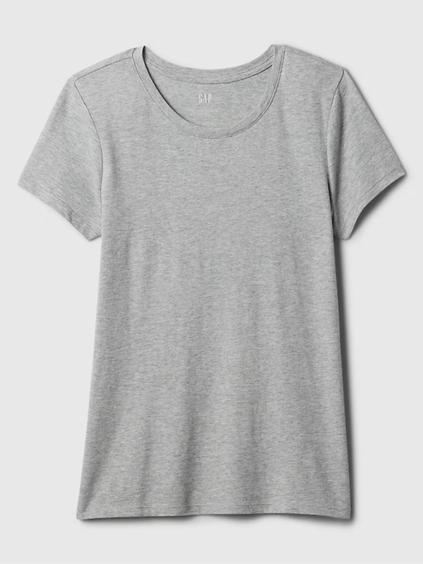 Buy Gap Light Grey Crew Neck Favourite Cotton-Modal Short Sleeve T ...