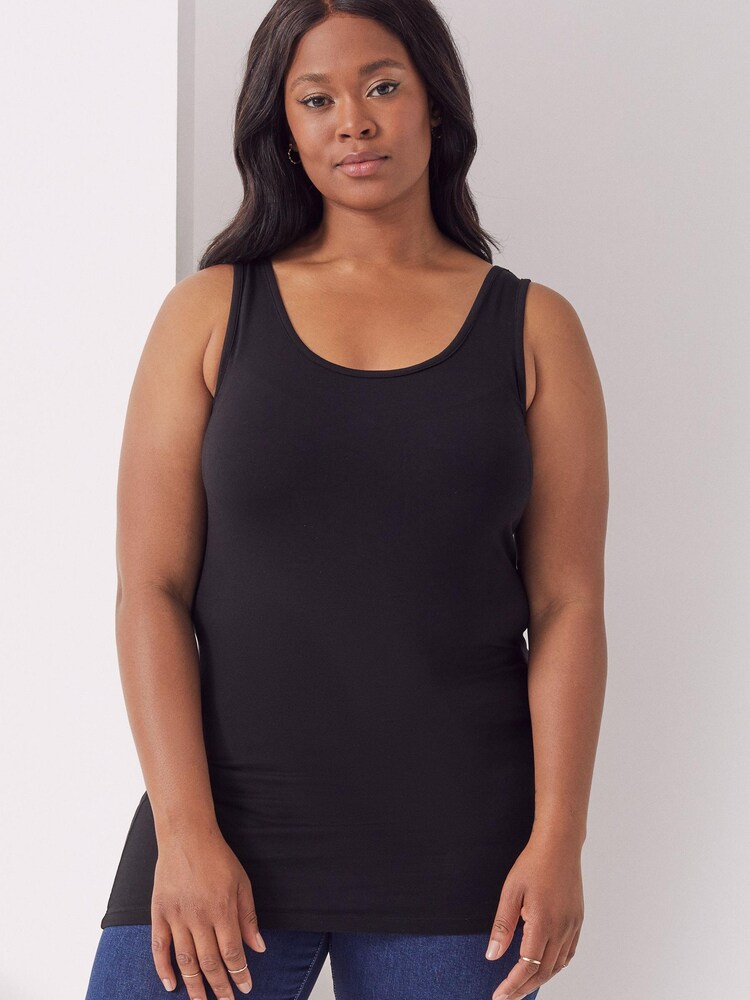 Buy Lipsy Black Curve Curve Long Line Vest Top from Next Ireland