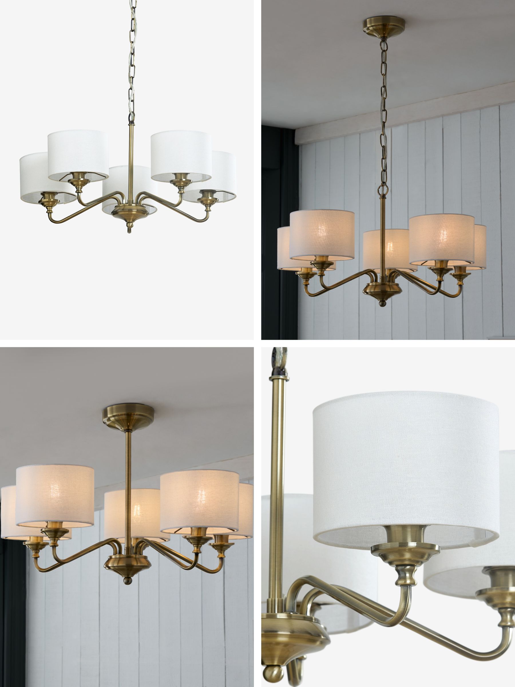 Buy Brass Burford 5 Light Height Adjustable Light from Next Ireland