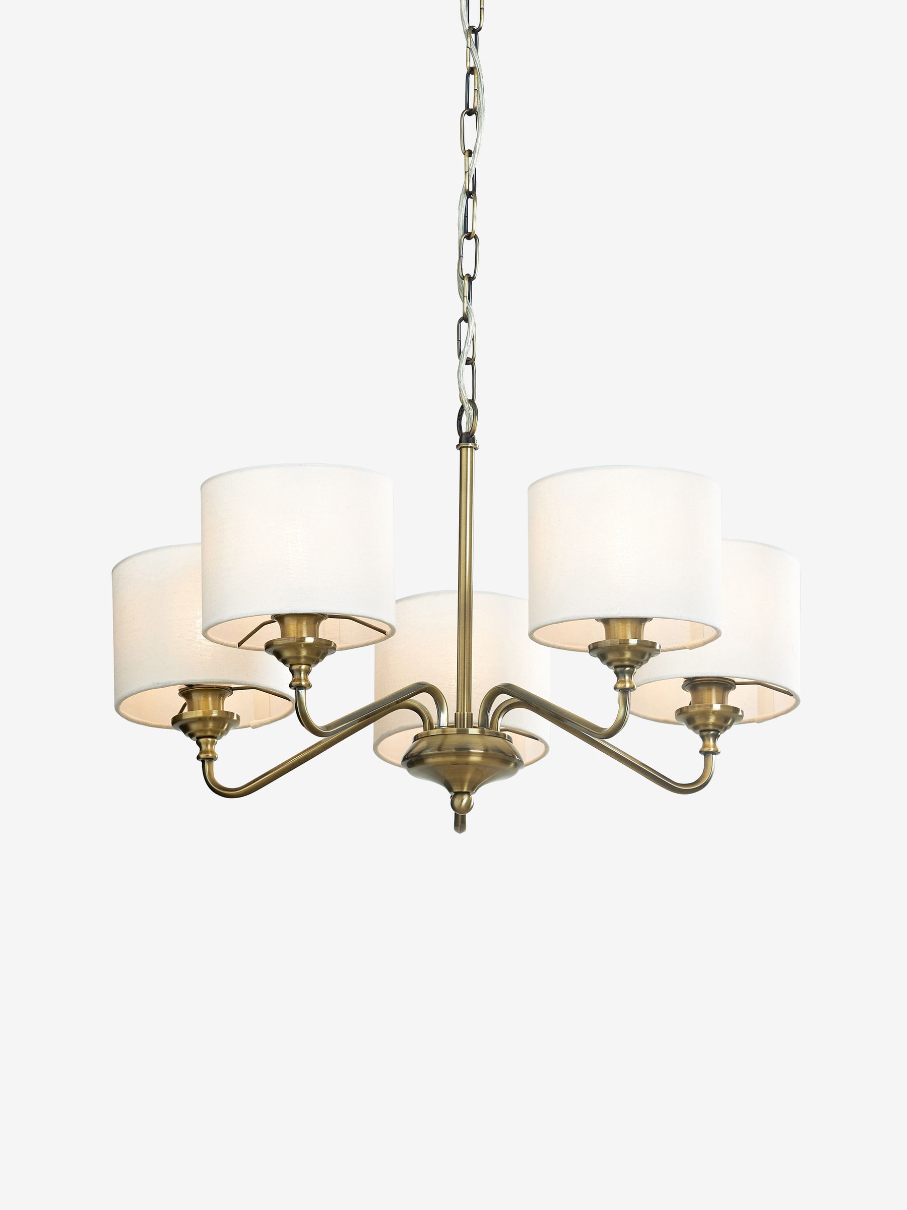 Buy Brass Burford 5 Light Height Adjustable Light from the Next UK ...