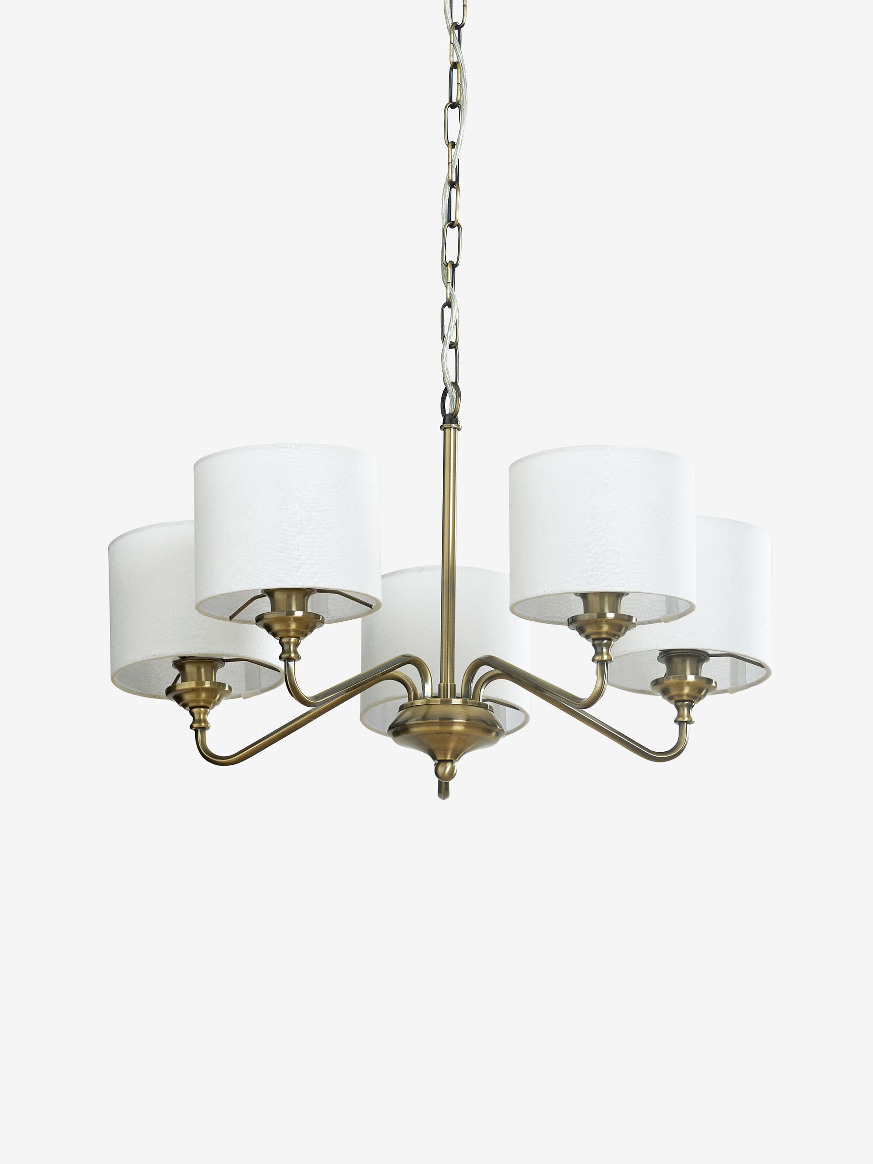 Buy Brass Burford 5 Light Height Adjustable Light from the Next UK ...