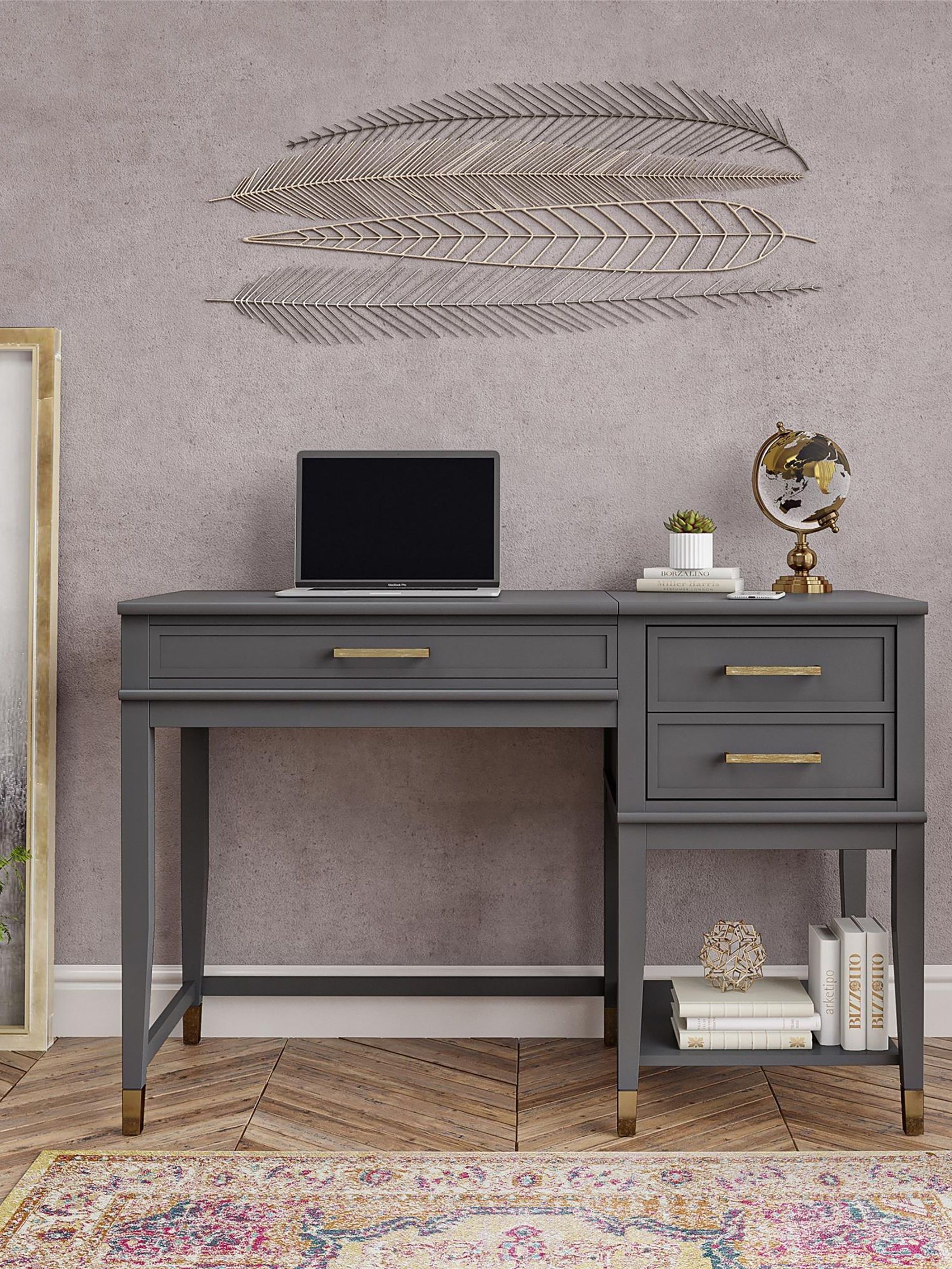 Buy CosmoLiving Graphite Grey Westerleigh Lift Top Computer Desk from ...