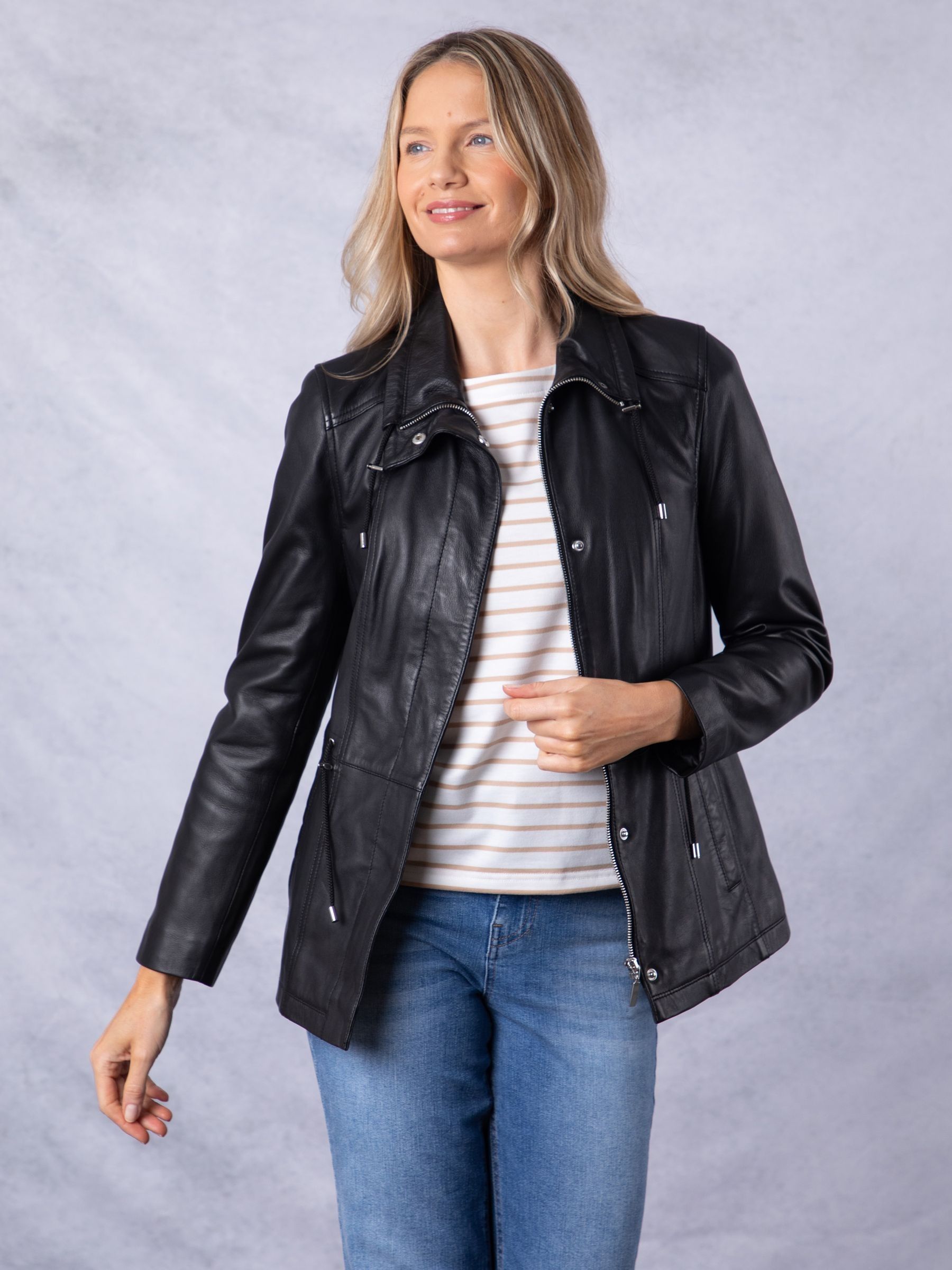 Buy Lakeland Leather Black Levens Leather Field Jacket from the Next UK ...