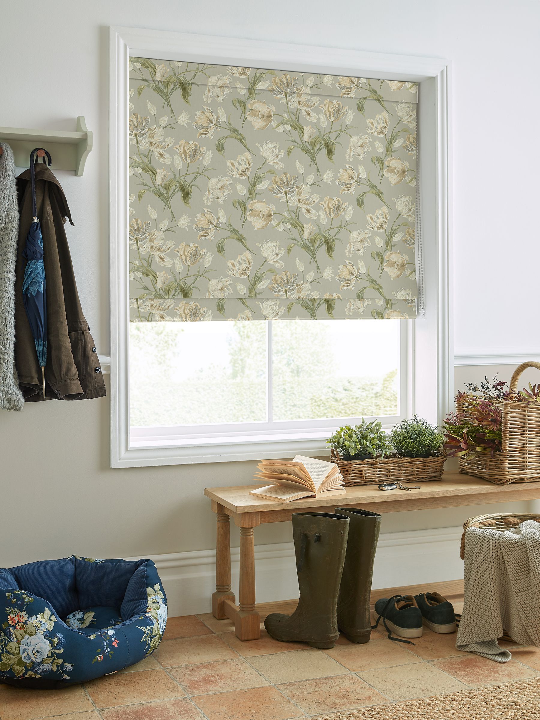 Buy Laura Ashley Sage Green Gosford Made To Measure Roman Blind from the Next UK online shop