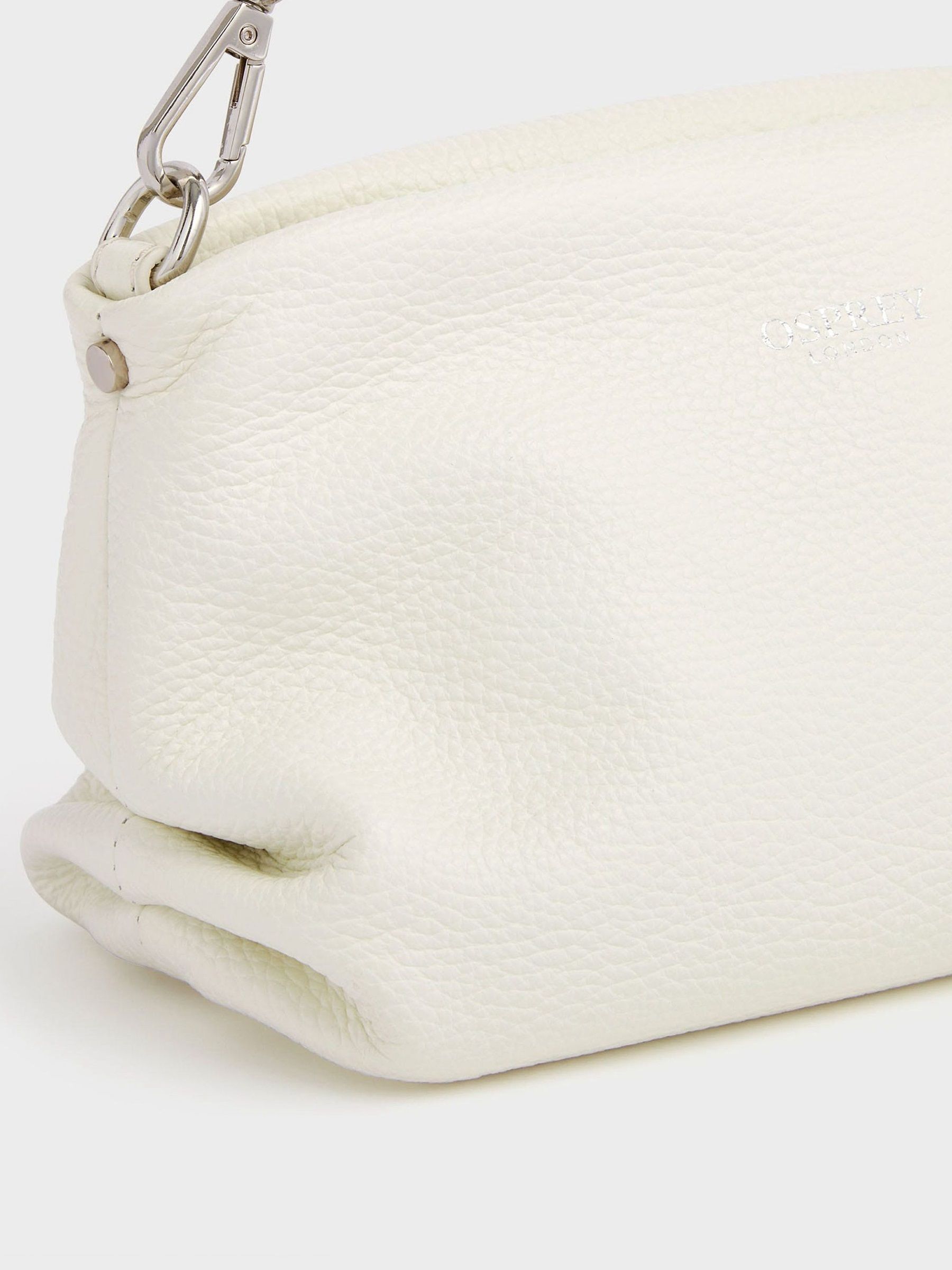 Buy Osprey London Pearl White The Carina Shrug Italian Leather Midnight ...