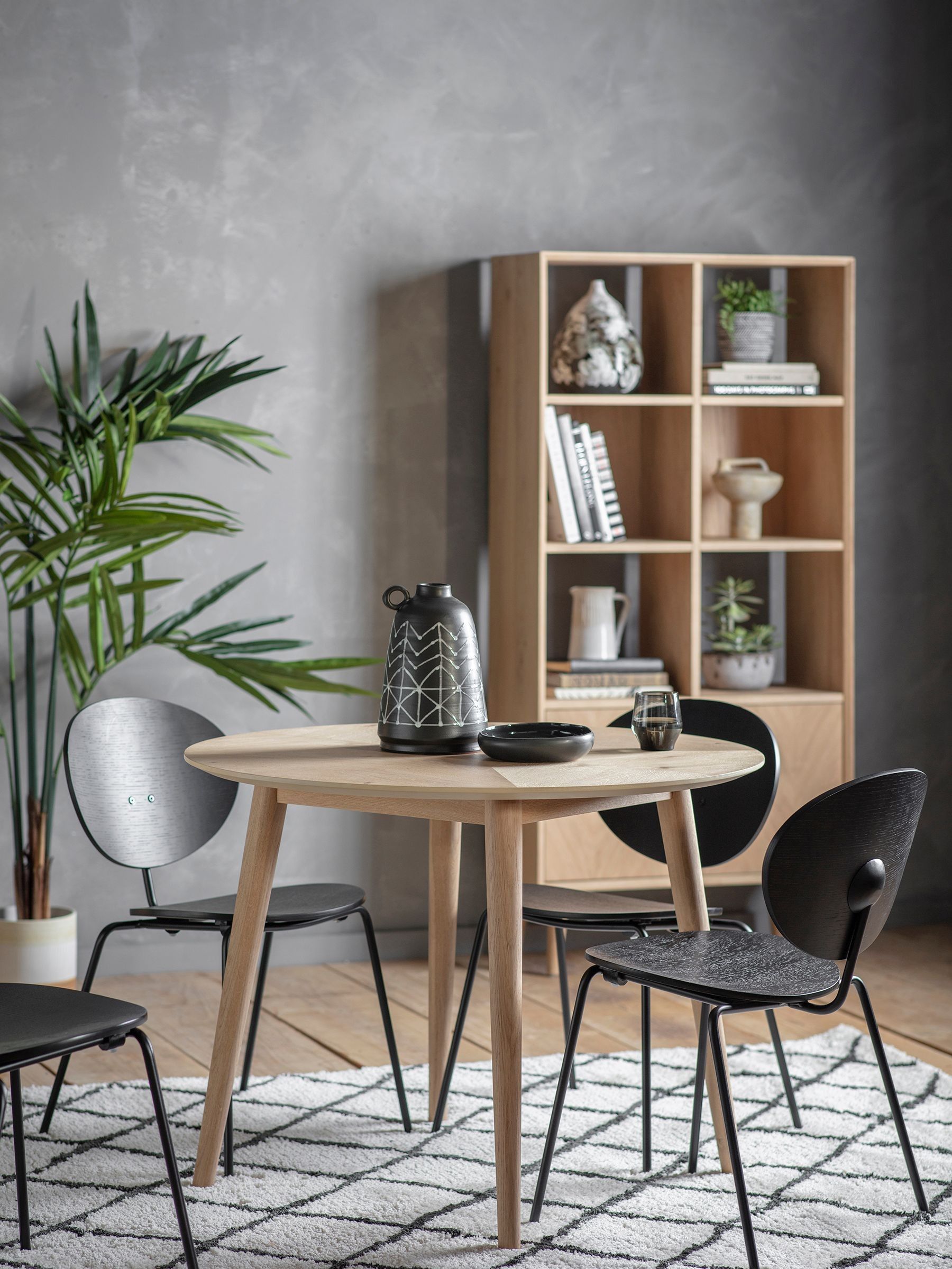 Buy Gallery Home Natural Ramsey Round 4 Seater Dining Table from the ...